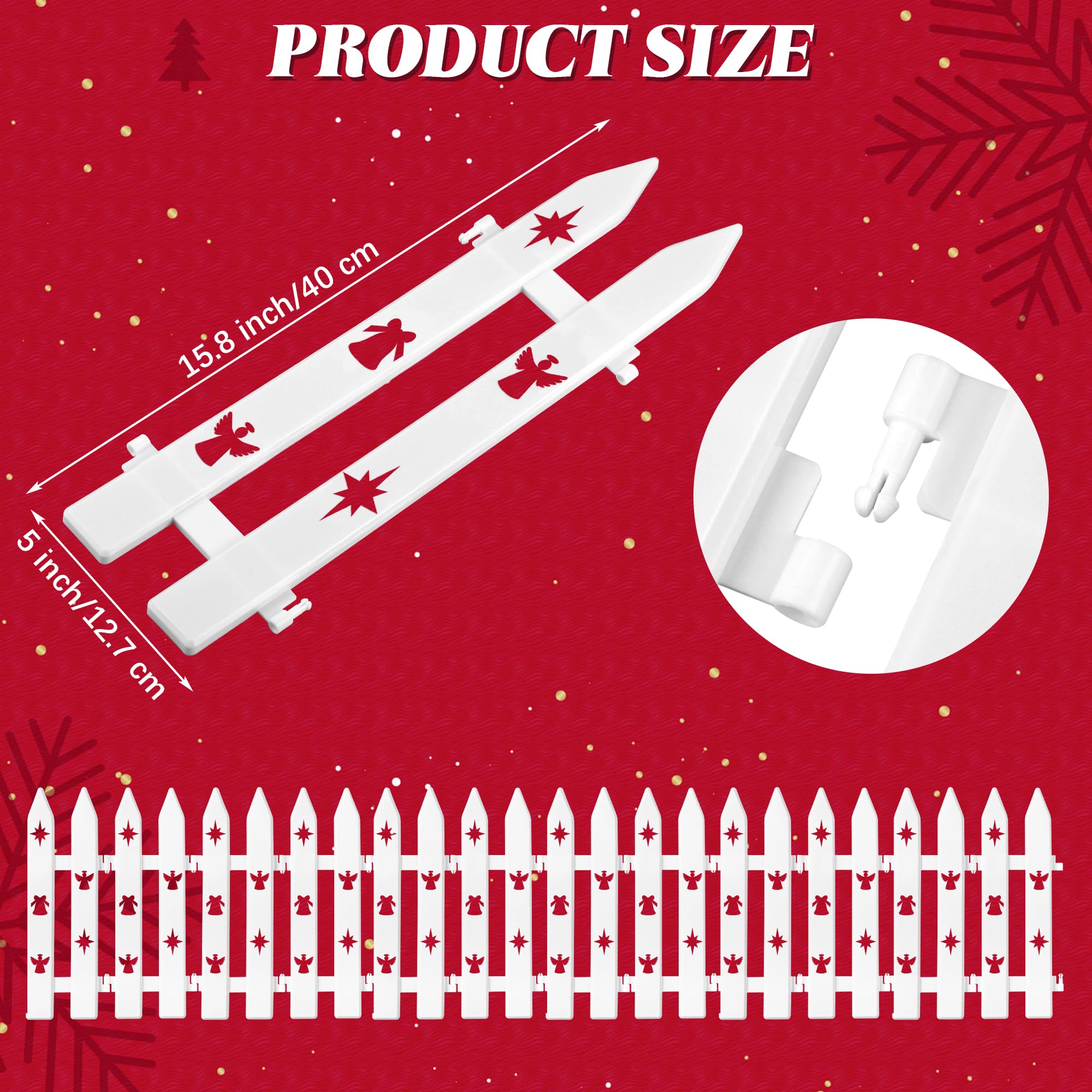 Snapklik.com : 16 Inch Christmas Tree Fences 24 Pieces Thick Tall ...