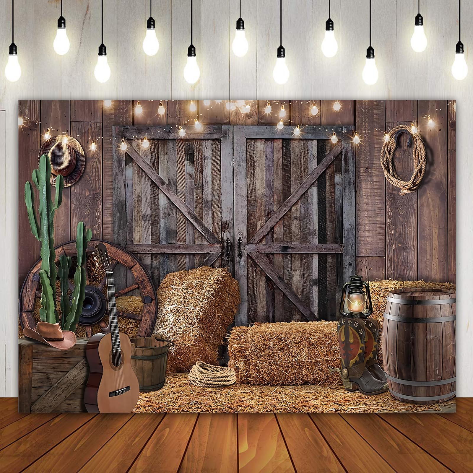 Amazon.com : Aakihi Western Backdrop Banner, Large Polyester ...