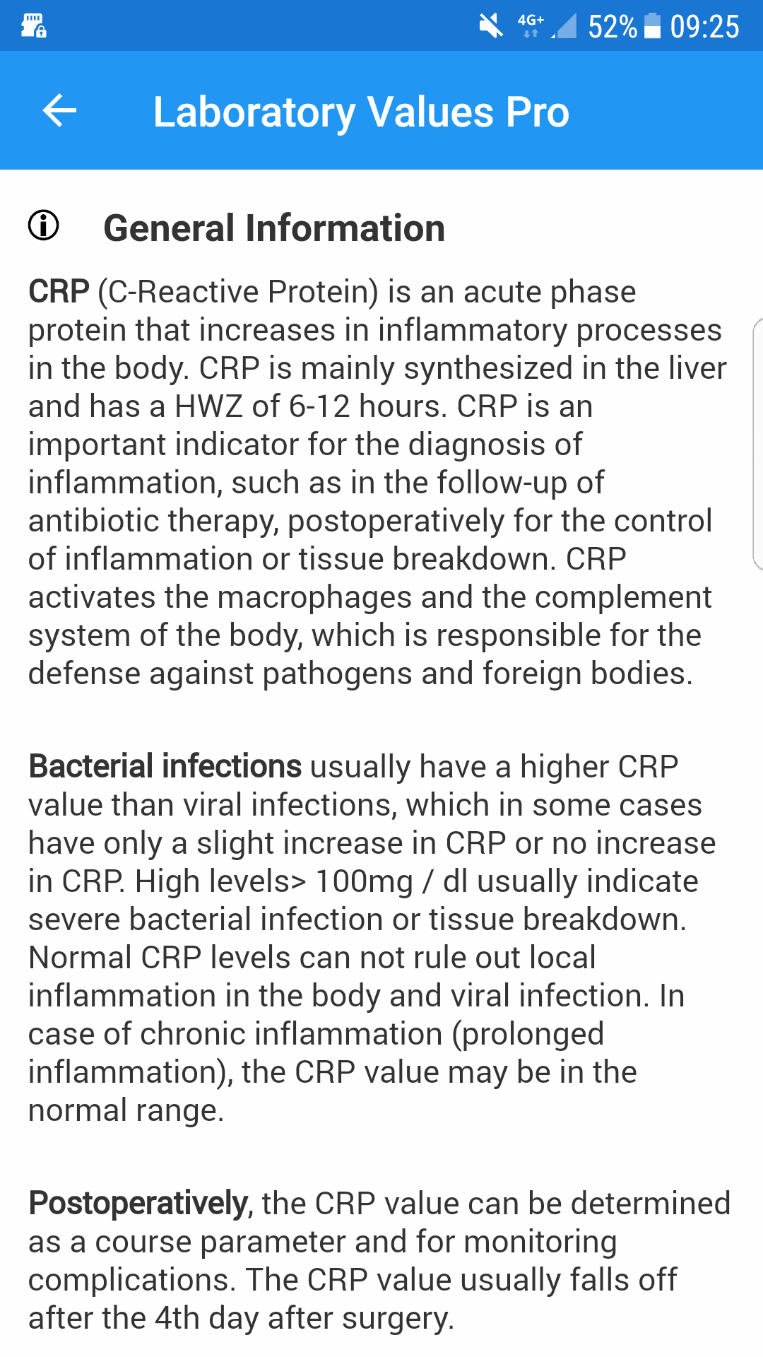 Laboratory values Pro 5 - App on Amazon Appstore