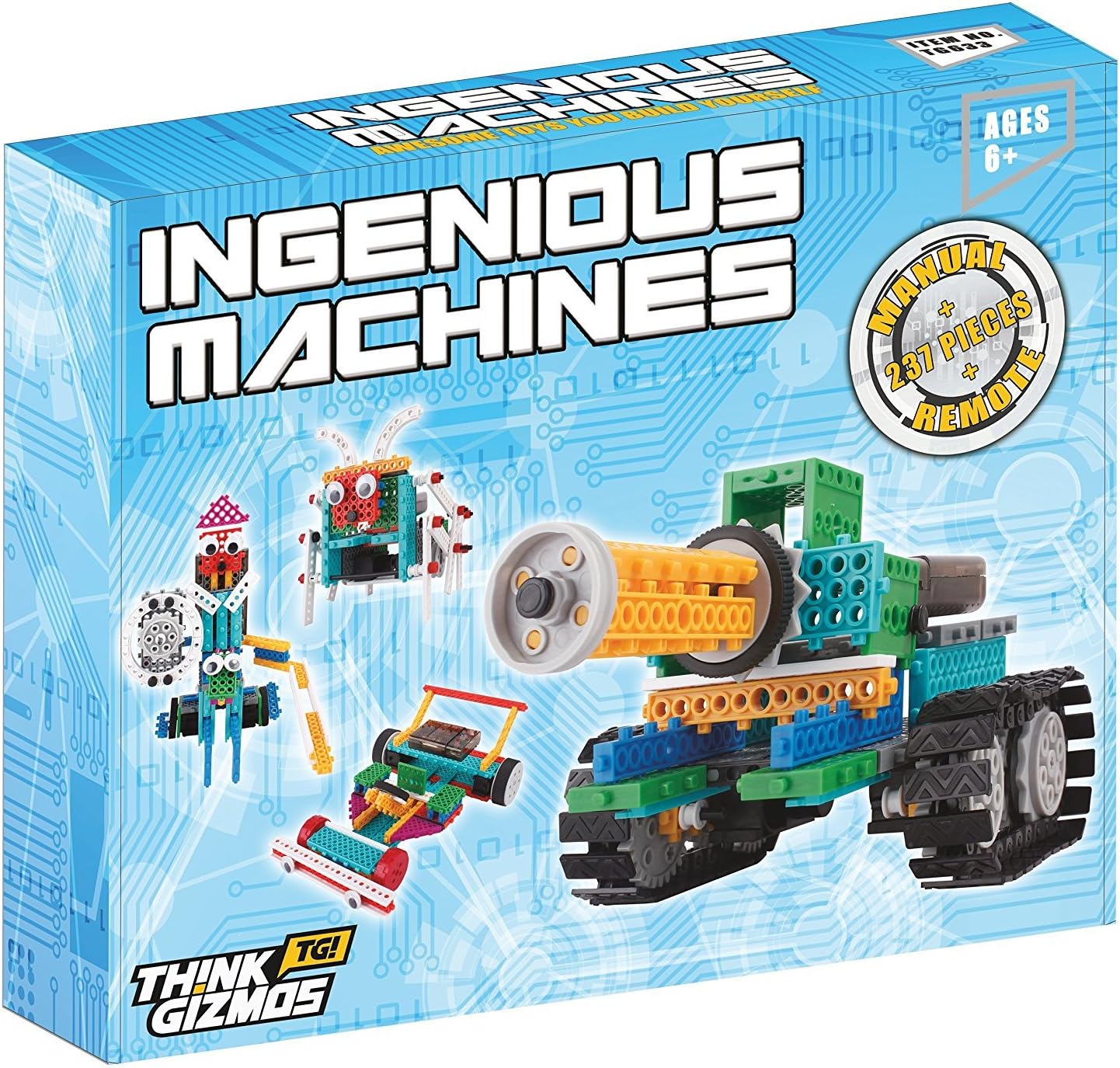 Amazon.com: Think Gizmos Robotic Kit for Kids Aged 6 7 8 9+, Ingenious ...