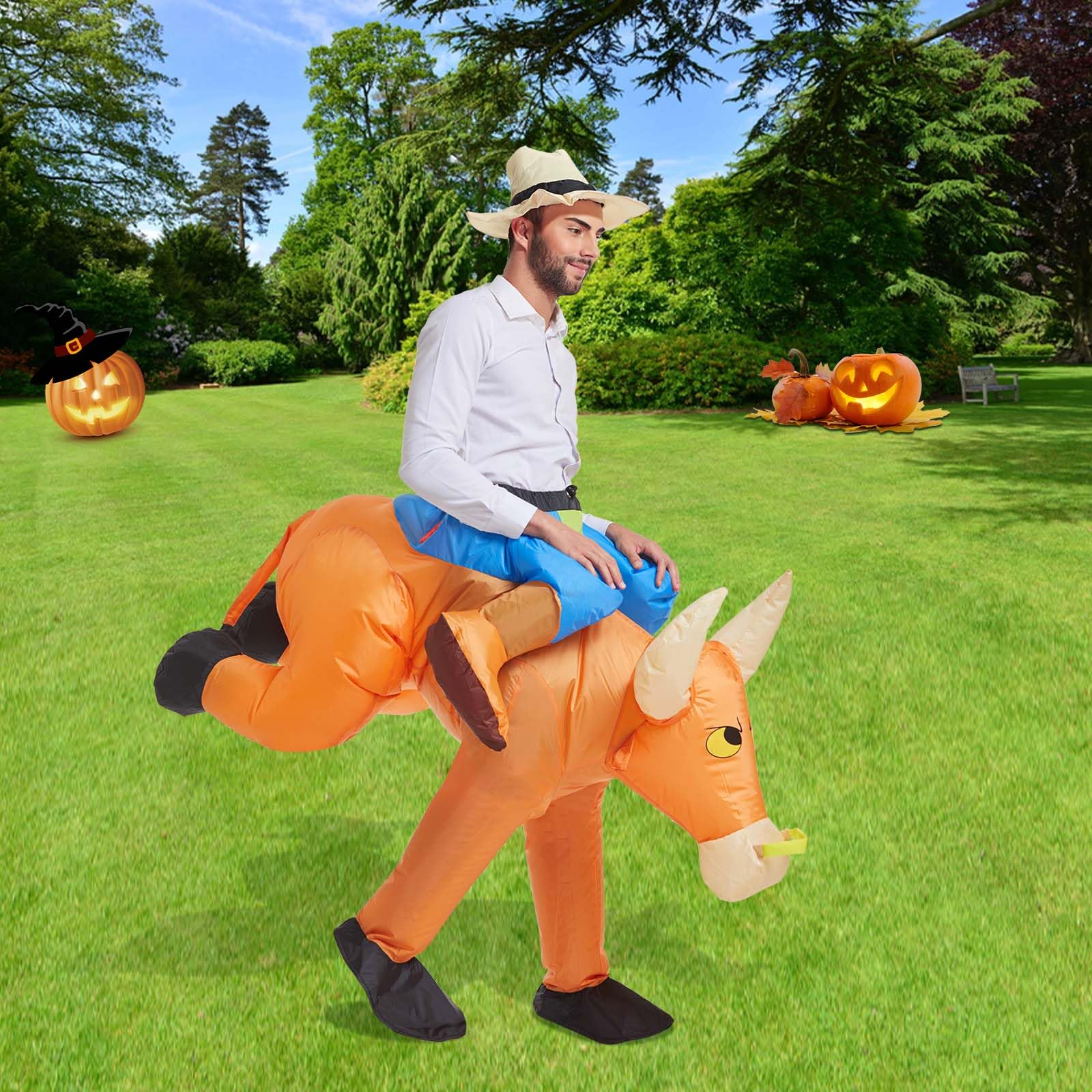 Snapklik.com : Inflatable Bull Costume For Adults Bull Inflatable ...