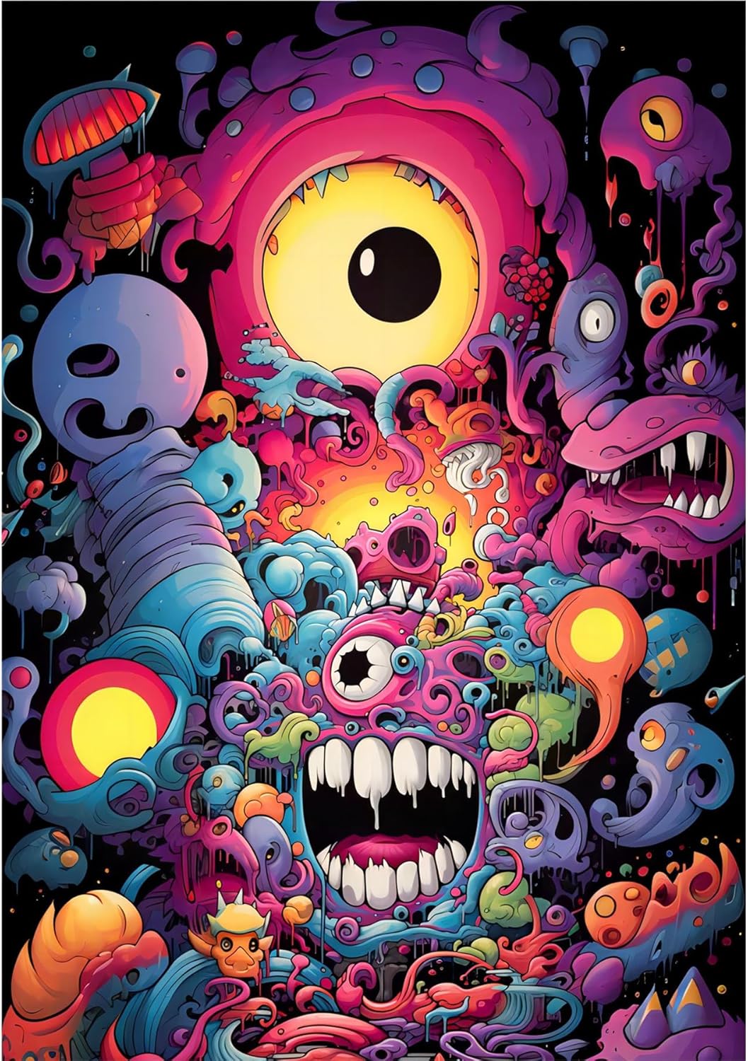 Amazon.com: koemhxb Trippy Diamond Painting Kits for Adults-Eye Diamond ...