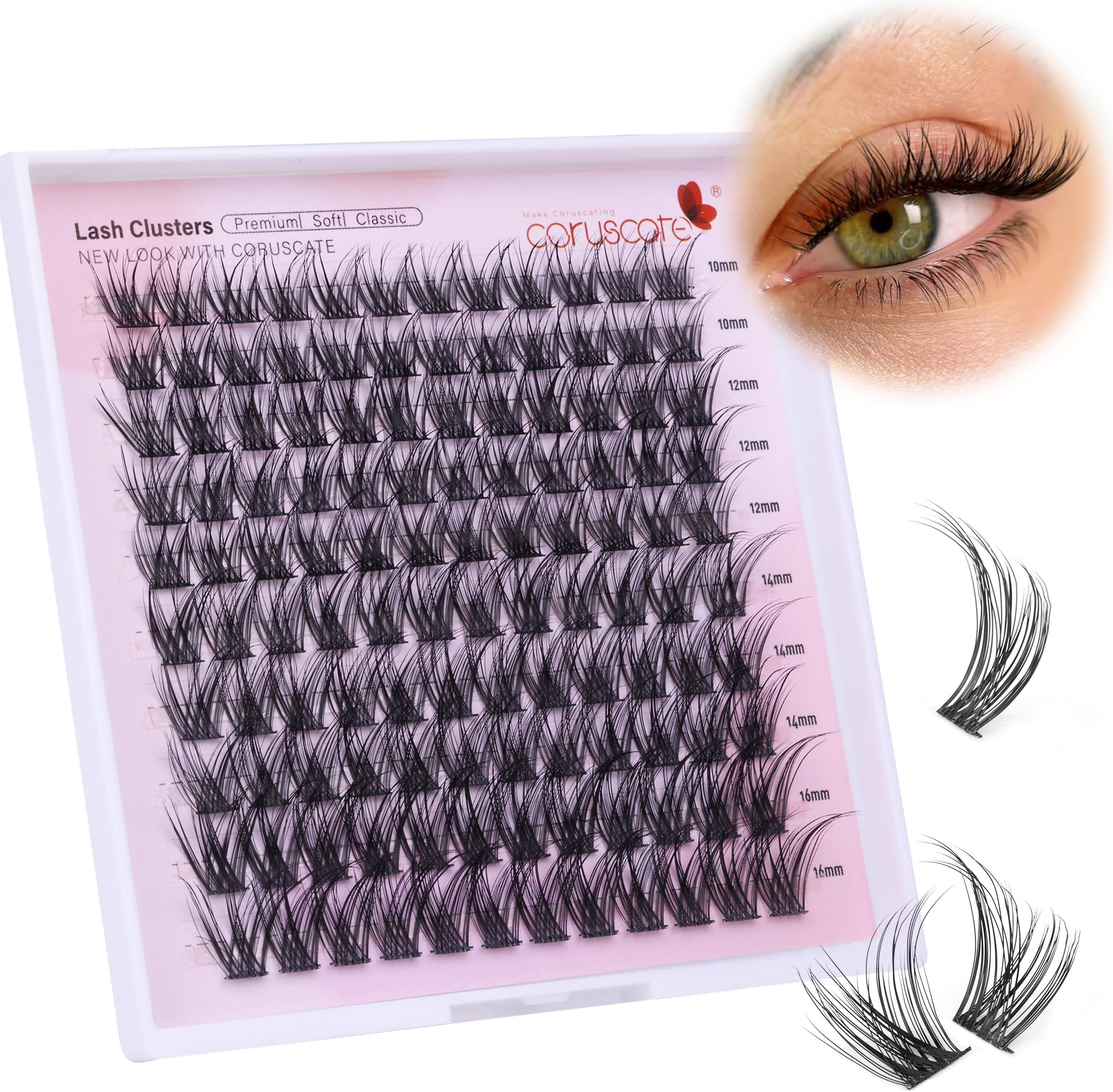 Amazon.com: Wispy Lash Clusters, Eyelash Clusters Natural Look 120pcs ...