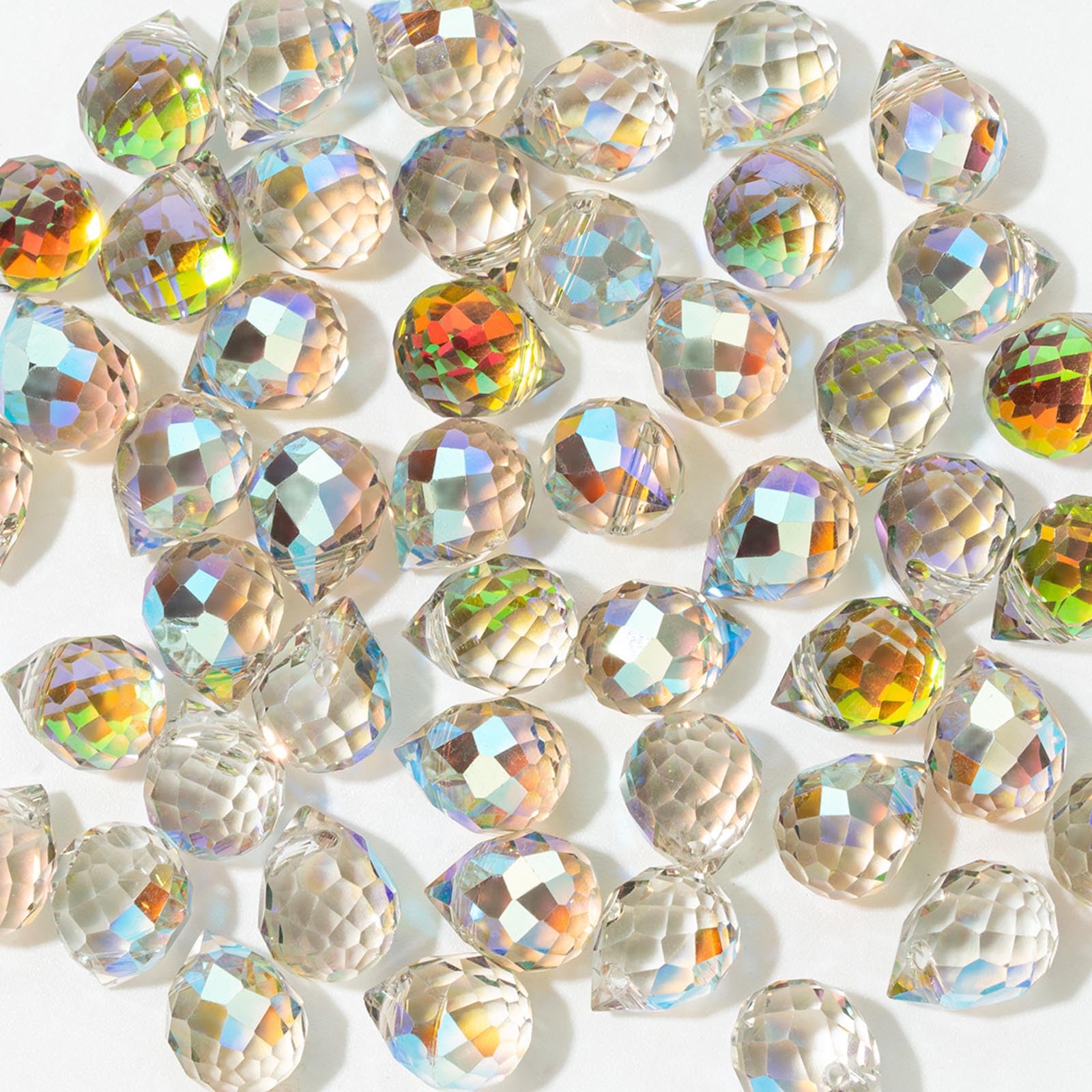Amazon.com: Twpribarn Crystal Beads, 50pcs Glass Beads, Assorted ...