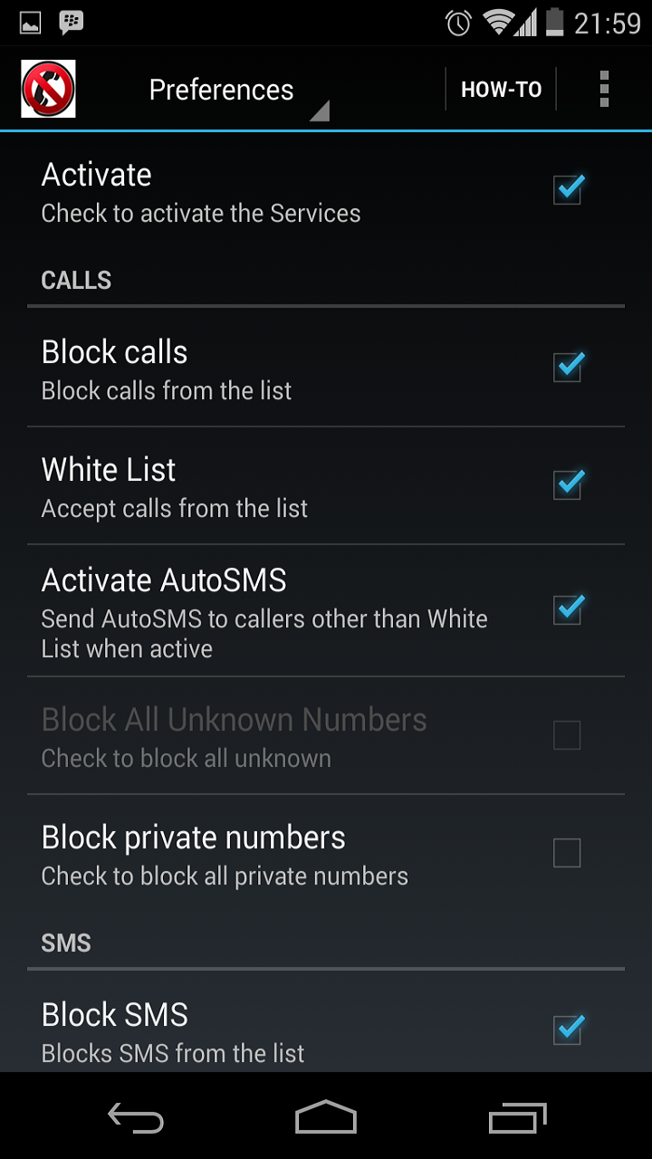 Calls and SMS Blocker - App on the Amazon Appstore