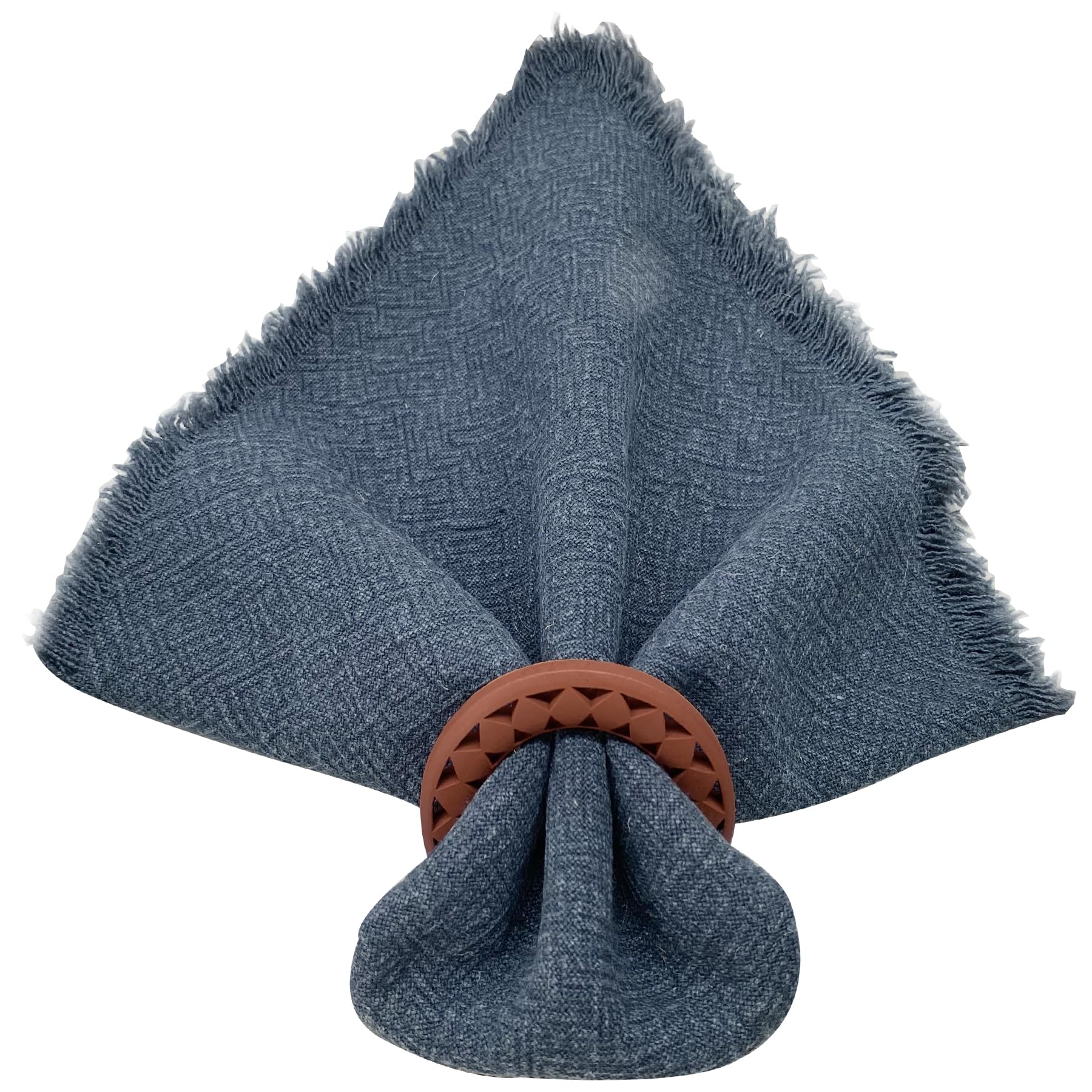 Amazon.com: Wooden Napkin Rings Set of 12, Boho Round Brown Napkin ...