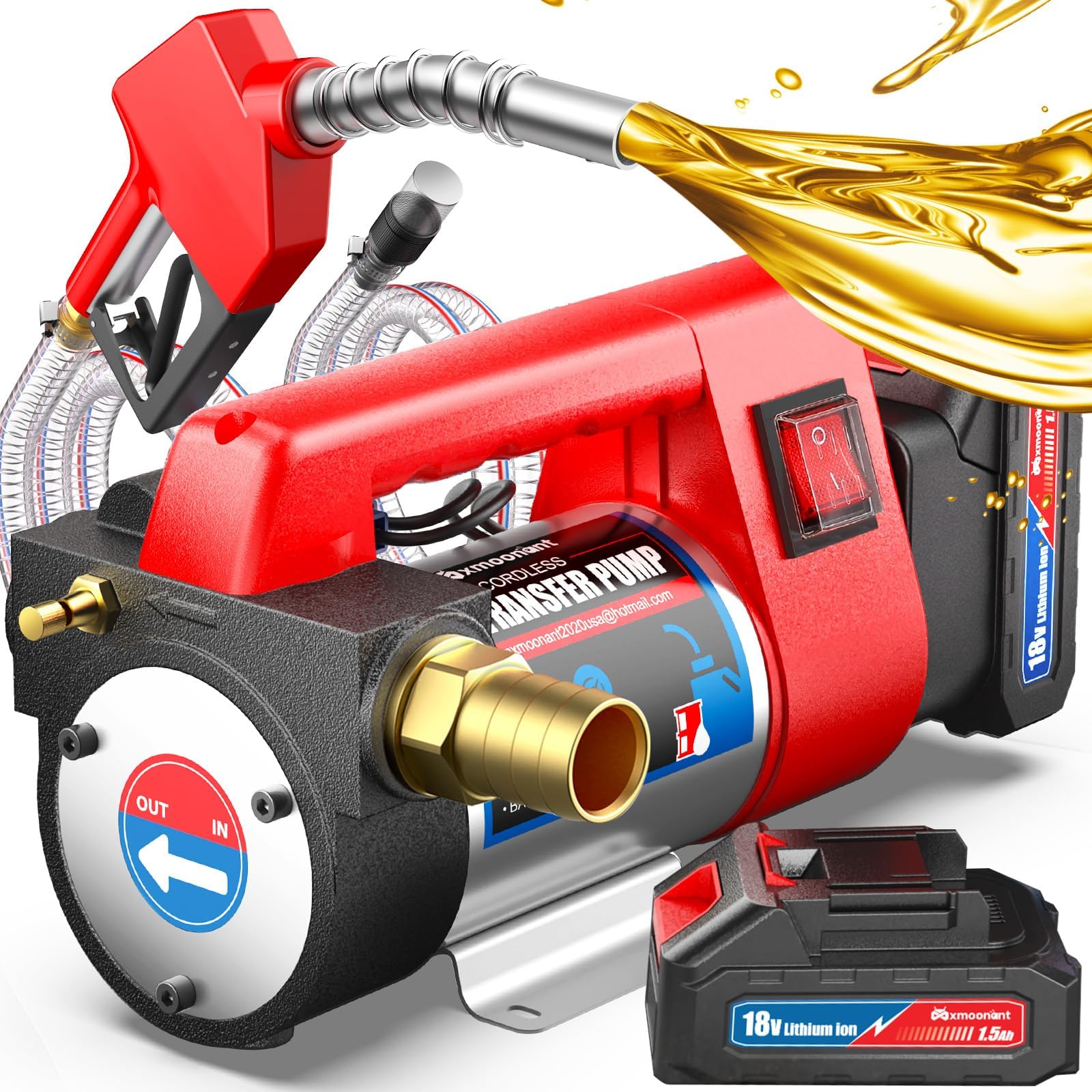 Amazon.com: Poafamx Cordless Fuel Transfer Pump 13GPM, Battery Self ...