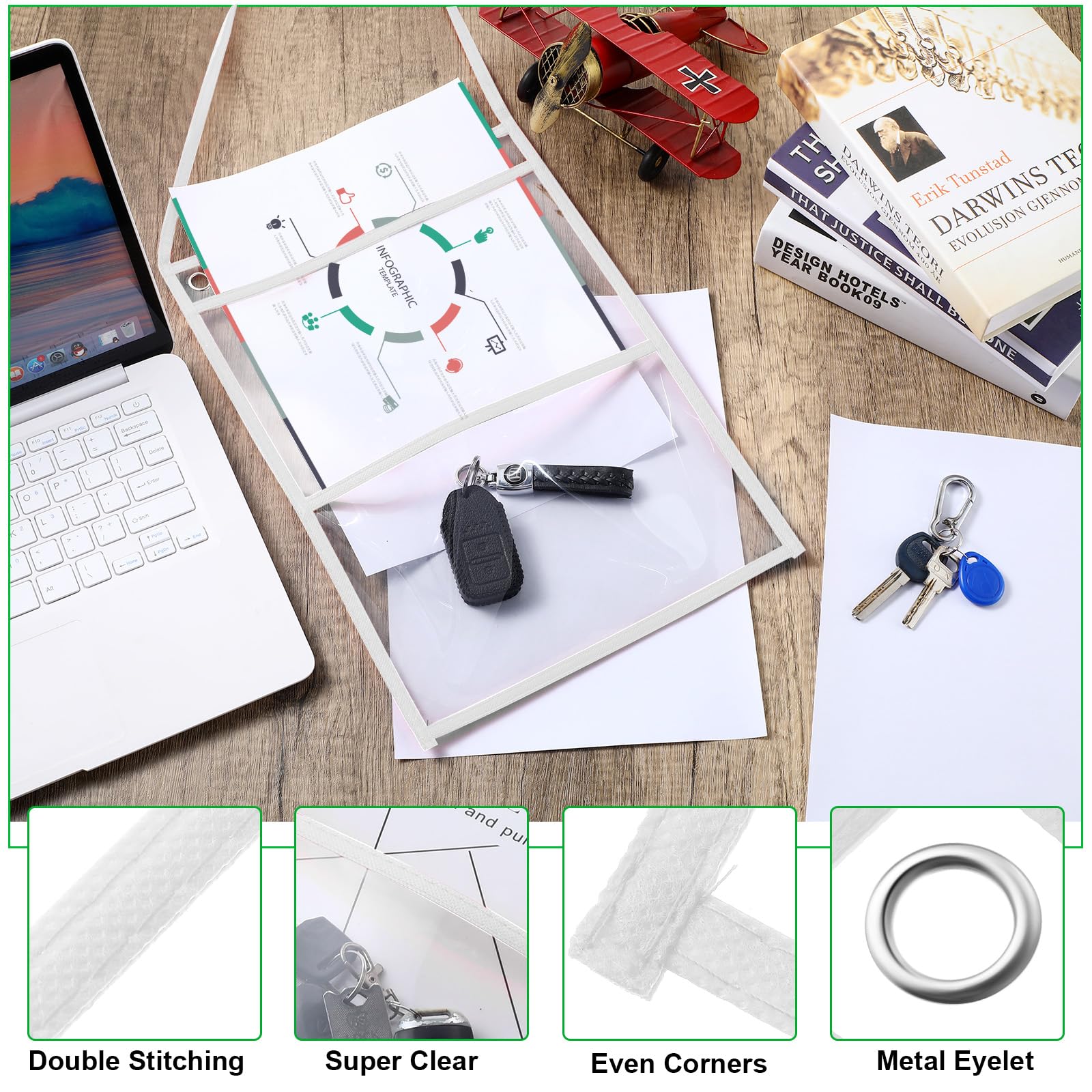 Snapklik.com : Epakh 30 Pack Work Order Plastic Sleeves Repair Order ...