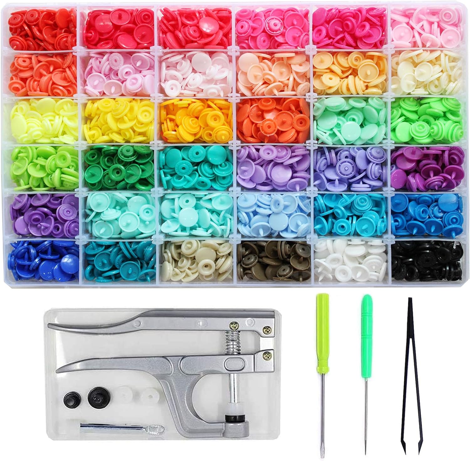 Amazon.com: 720 Sets Snaps and Snap Pliers Set, BetterJonny Snaps ...