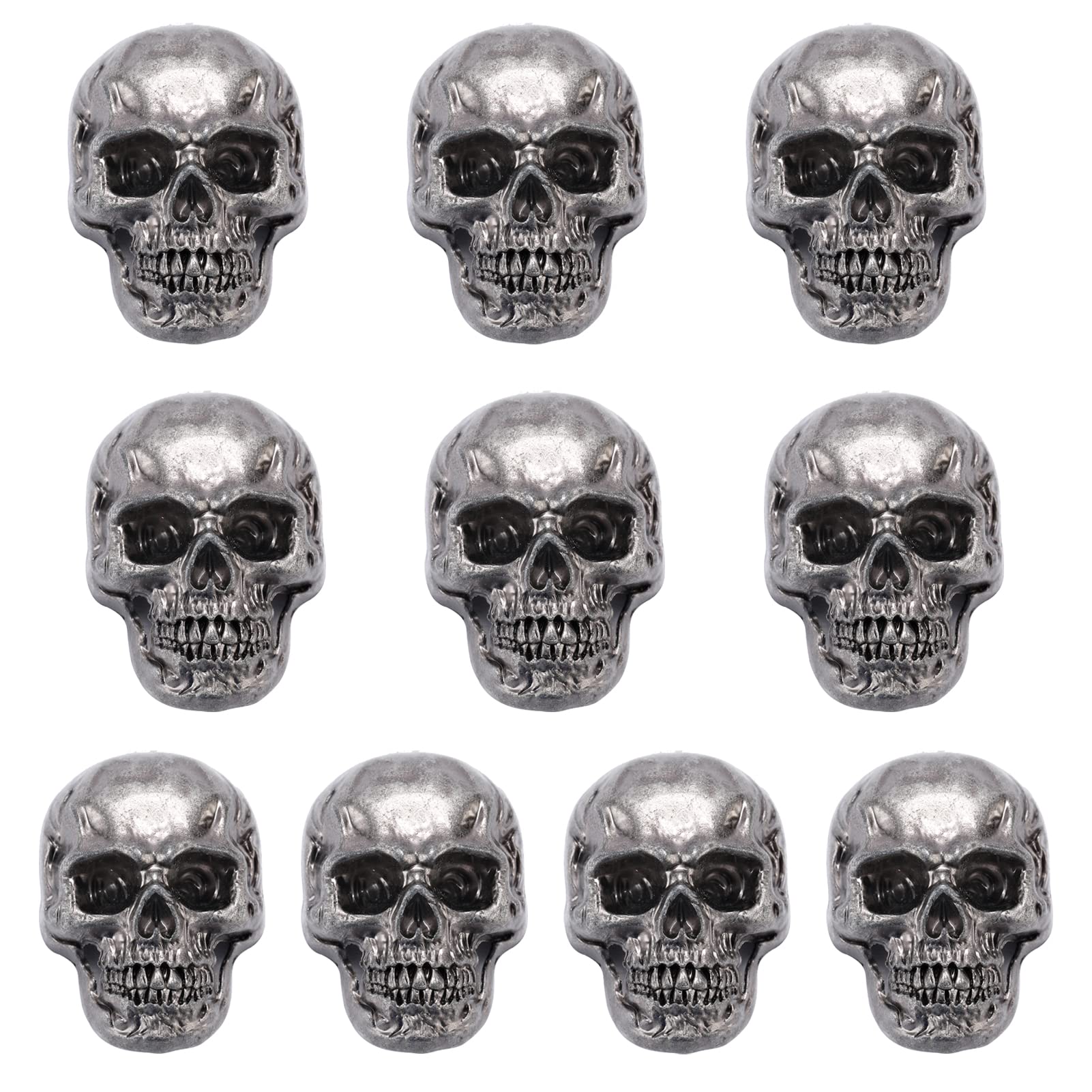 Amazon.com: 10 pcs Skull Leather Decorative Buttons,Metal Stud Screw ...