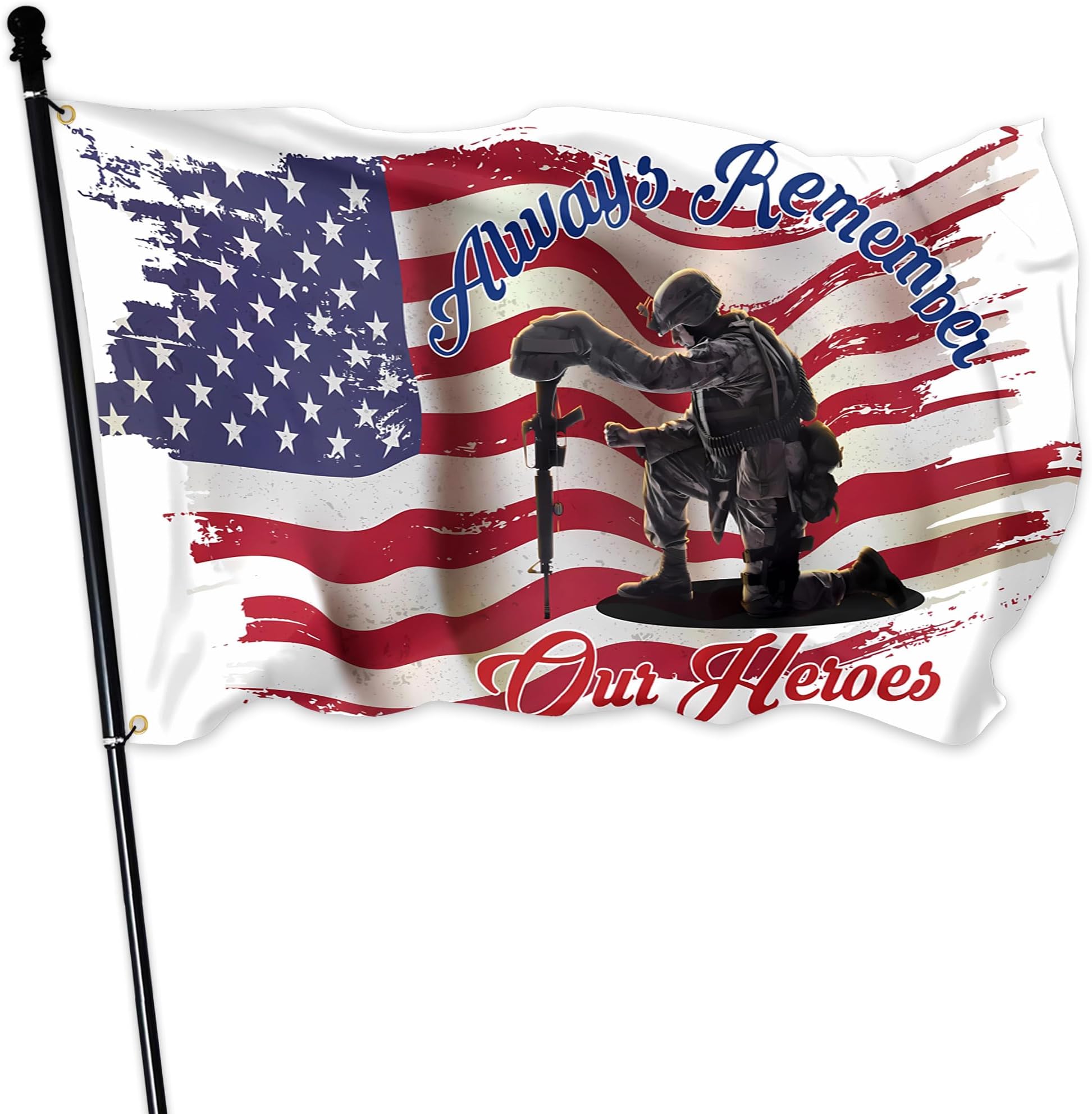 Amazon.com : US Veterans Day Soldier Flag Memorial Day 3x5 Ft Flag ...