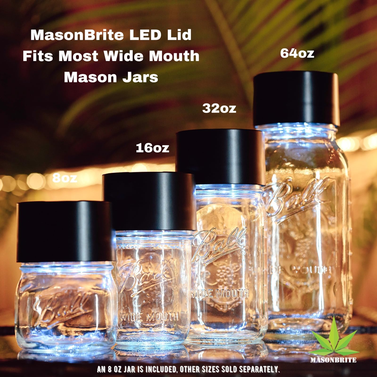 Stash Jar 8 Oz - Airtight Seal - Glass Storage Container For Herbs ...
