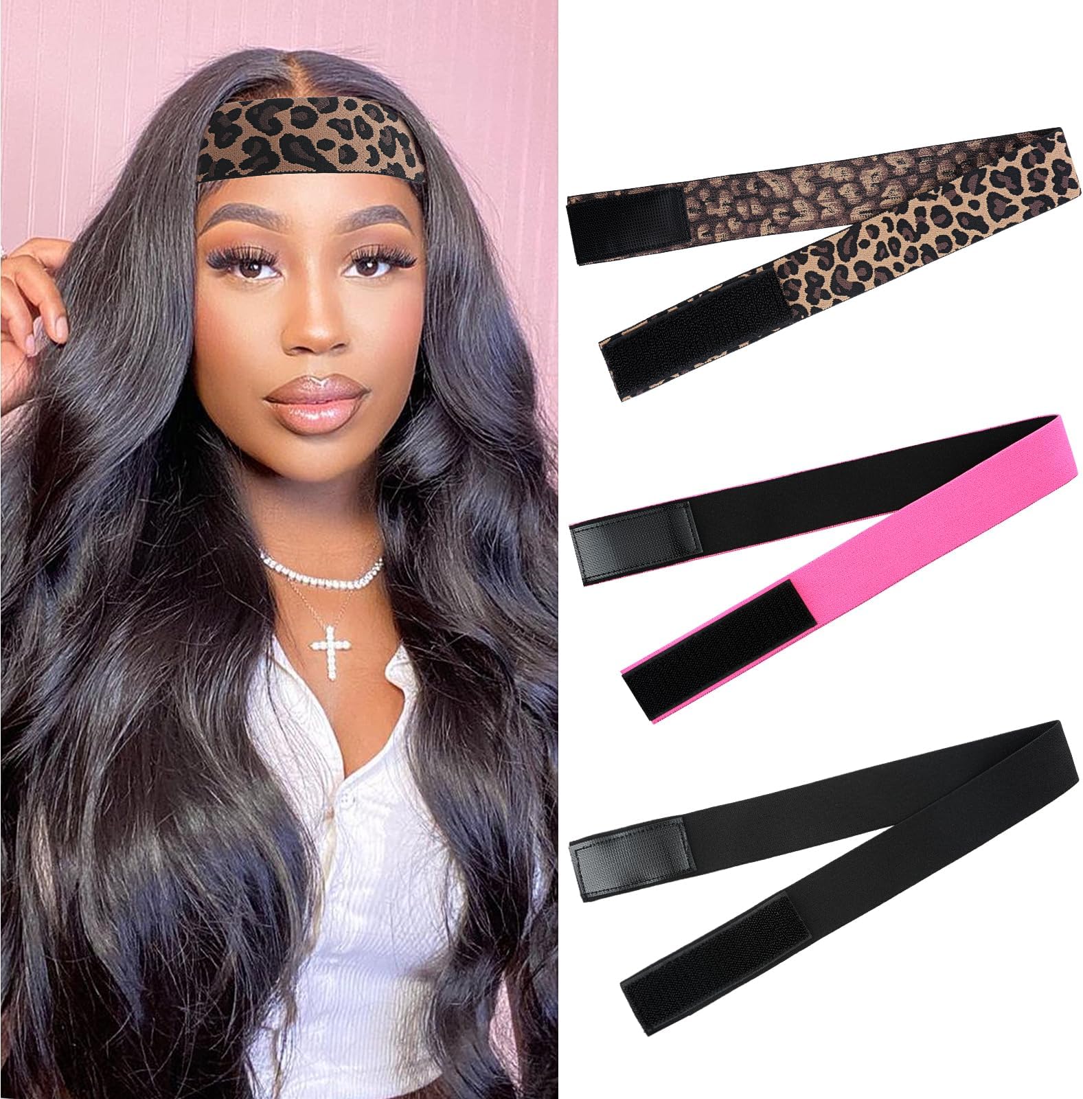 Amazon.com : Dimeho 3 Pcs Elastic Wig Bands Adjustable Lace Melting ...