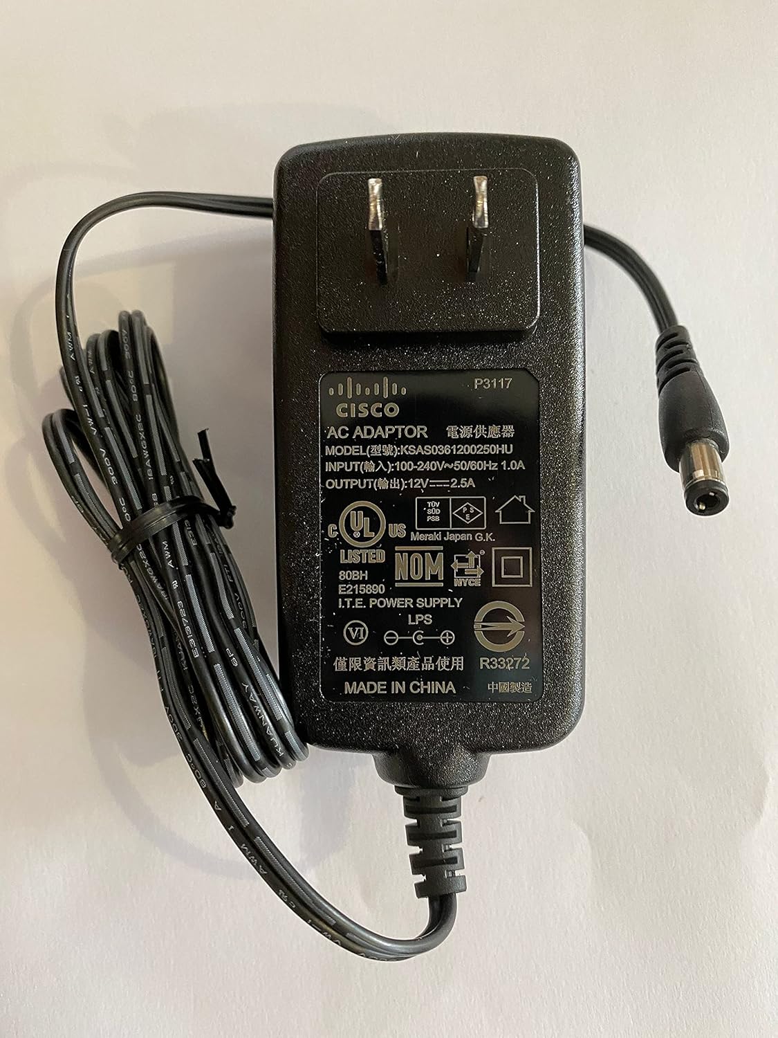 Amazon.com: Cisco Meraki MA-PWR-30W-US AC Adapter MR Wireless AP US ...