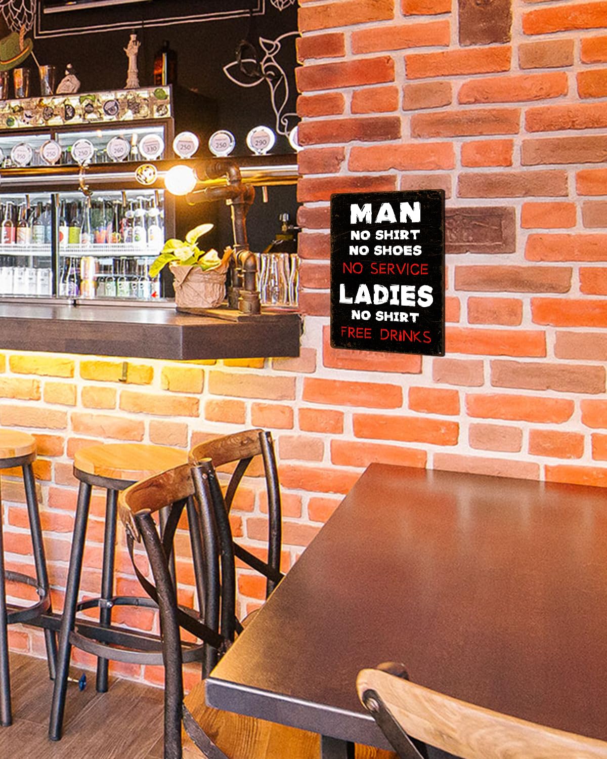 Snapklik.com : Rustic Bar Sign Men No Shirt Sign No Service Man Cave ...