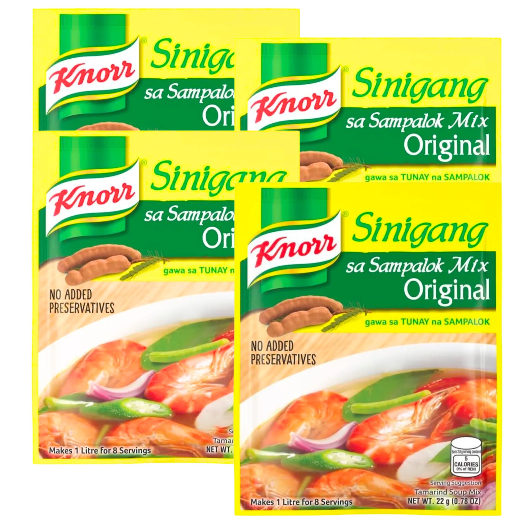 Buy Knorr Sinigang sa Sampalok Soup Mix (22g (Pack of 4), Original ...
