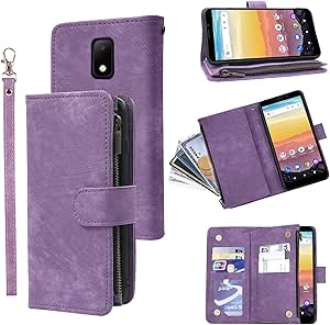 Amazon.com: Compatible with Cricket Vision 3/Debut/AT&T Calypso 1 2 Wallet Case Wrist Strap ...