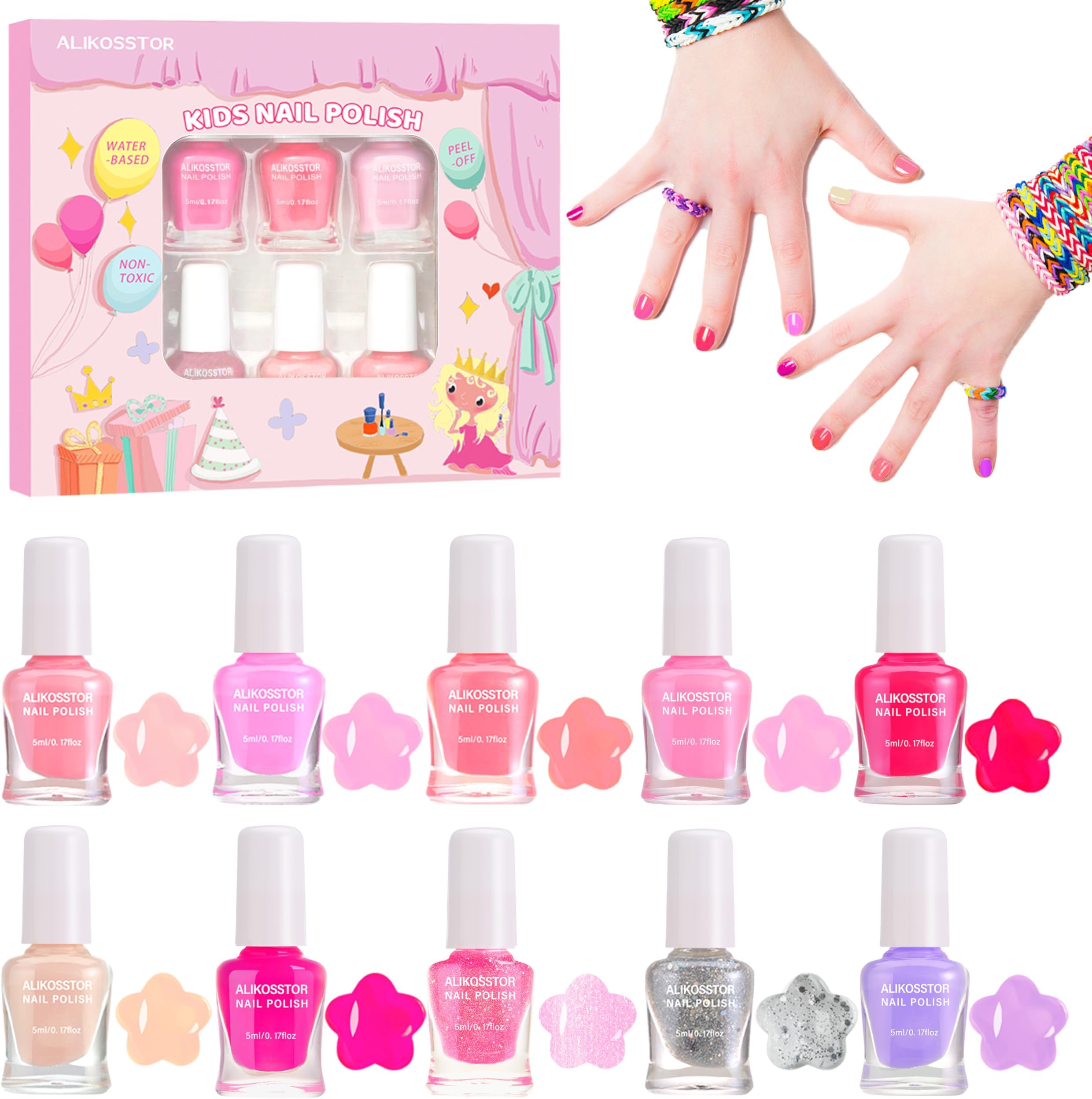 Amazon.com : ALIKOSSTOR Kids Nail Polish - Non-Toxic Nail Polish Set for Girls, 10 Pink Colors ...