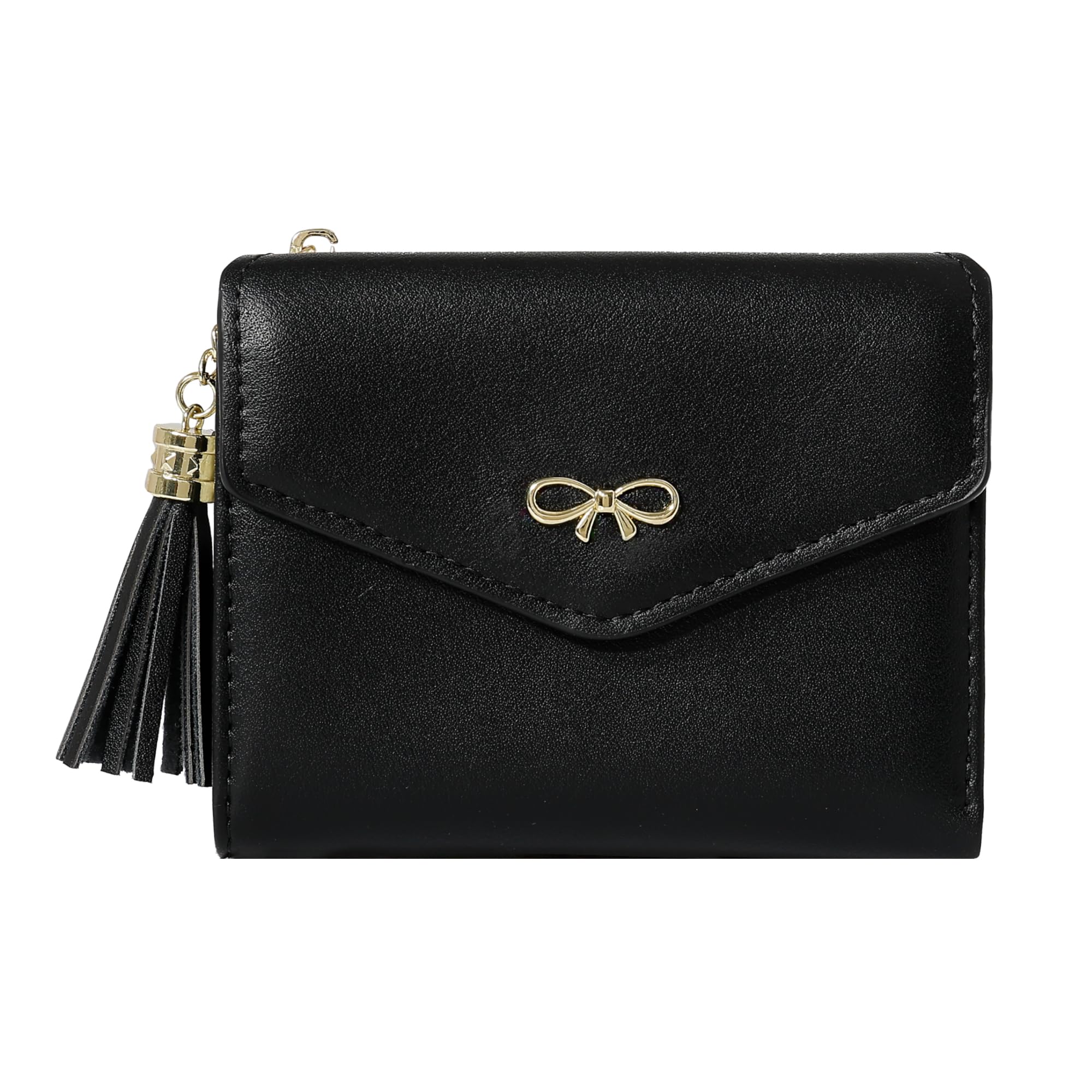 Amazon.com: Sunwel Fashion Girls Wallet Cute Coquette Bow Small Zipper ...