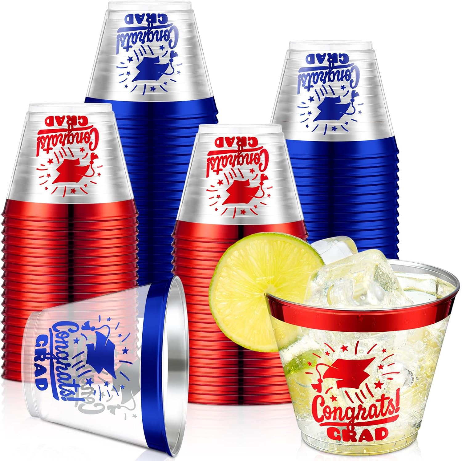 Amazon.com: Yinder 100 Pcs Class of 2025 Celebration 9 oz Plastic ...