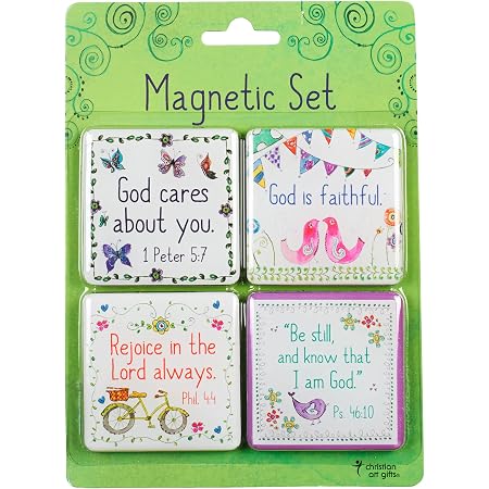 Amazon.com: 8 Pack Inspirational Christian Refrigerator Magnet Set with ...