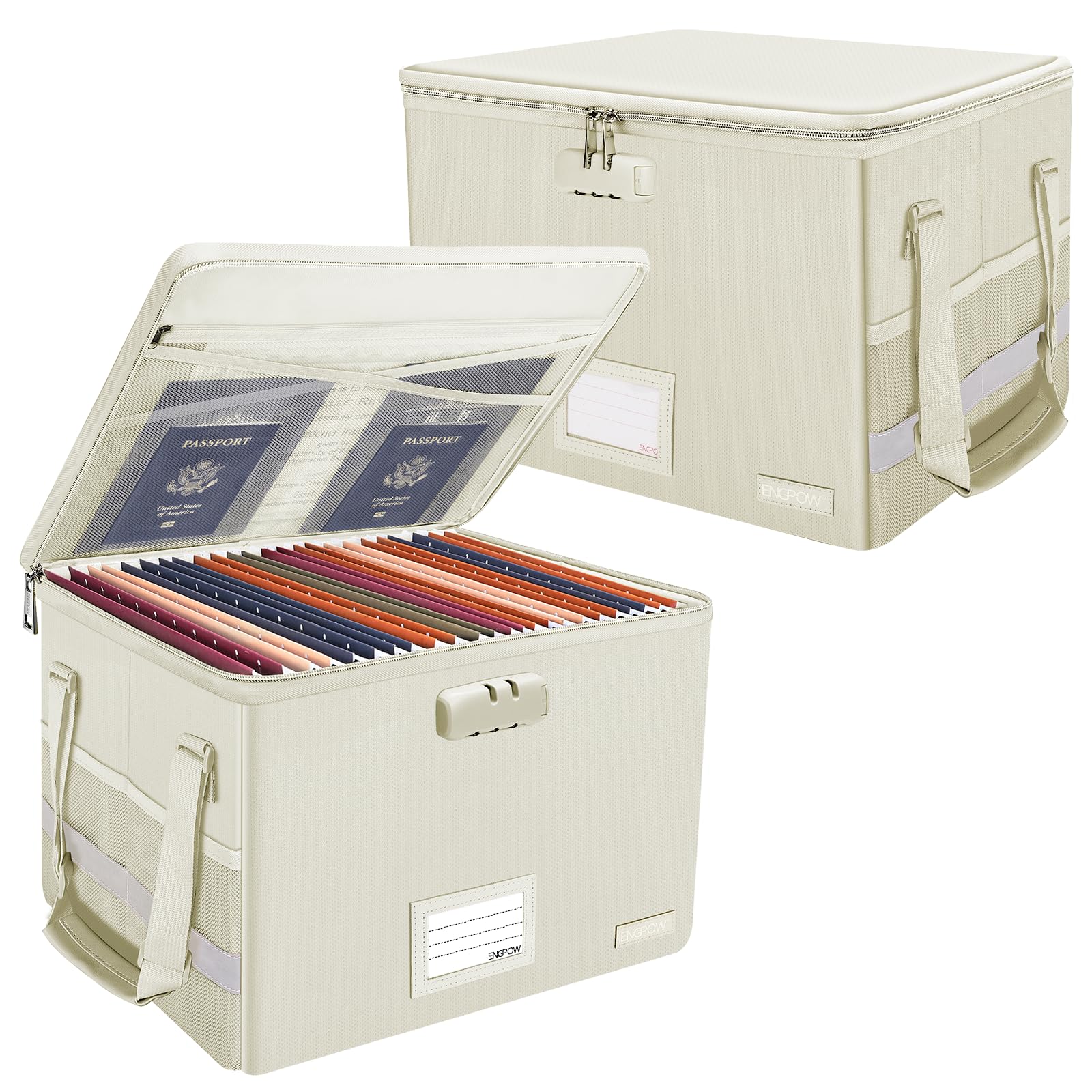 Amazon.com: ENGPOW File Box with Lock,Fireproof Document Box with ...