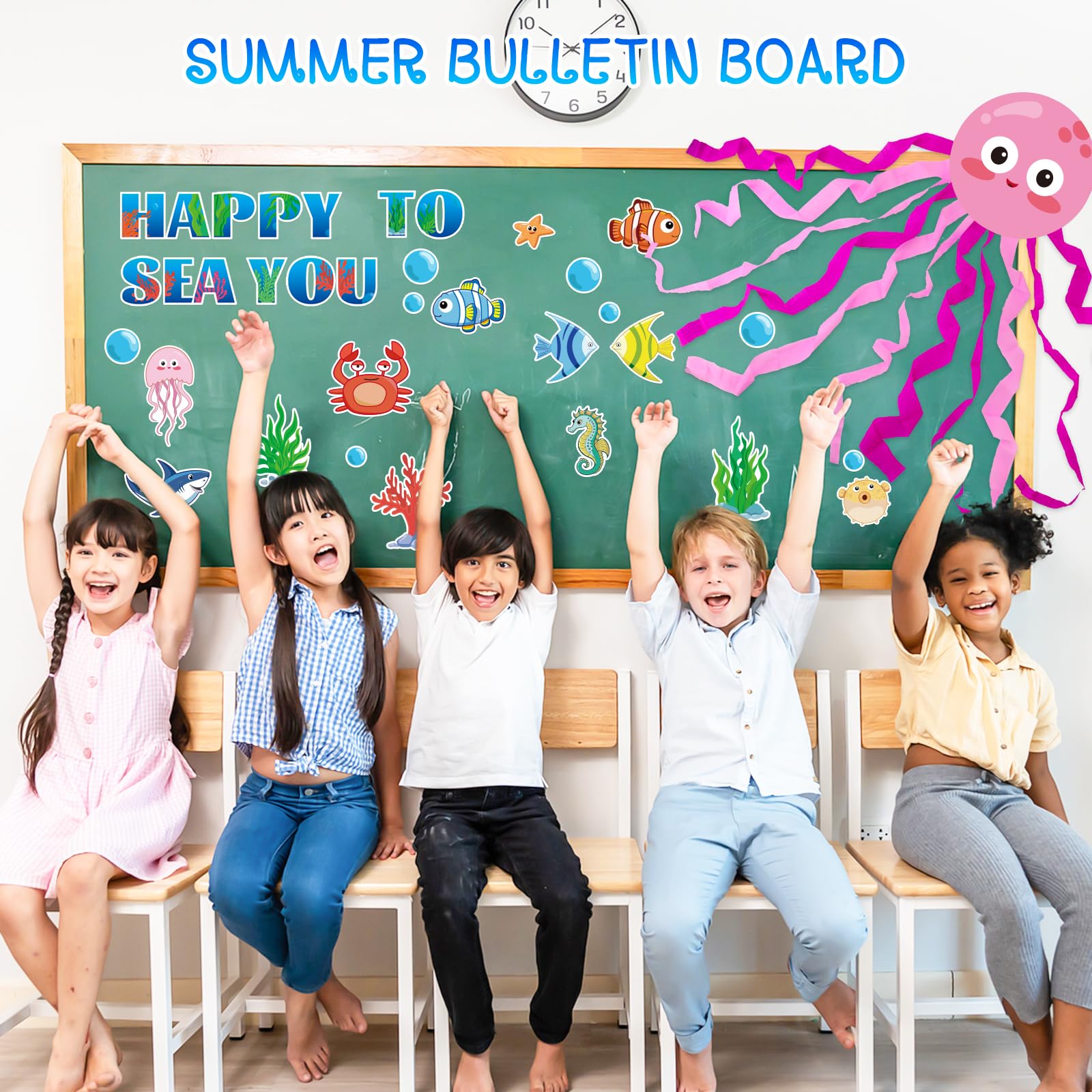 Ocean Bulletin Board Decorations Set - Under The Sea Classroom Door ...
