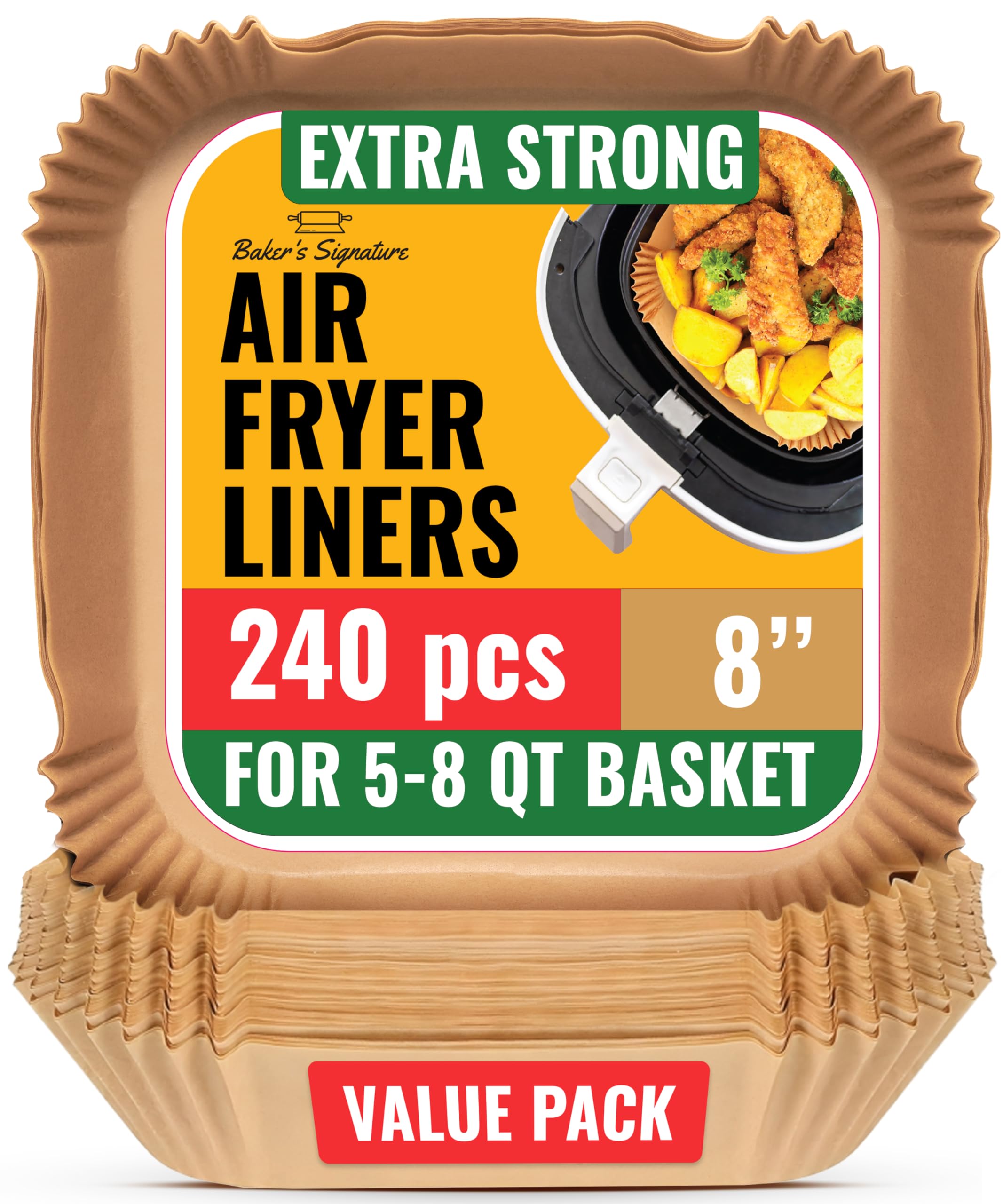 Amazon.com: 240 pcs Air Fryer Liners, Disposable Airfryer Paper Liners ...