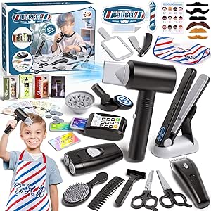 Amazon.com: G.C 52Pcs Kids Hair Salon Toys Barber Kit Toddler Pretend ...
