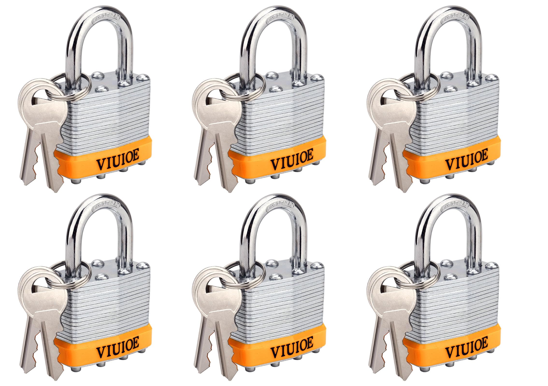 Snapklik.com : VIUIOE 6 Pcs Laminated Padlocks