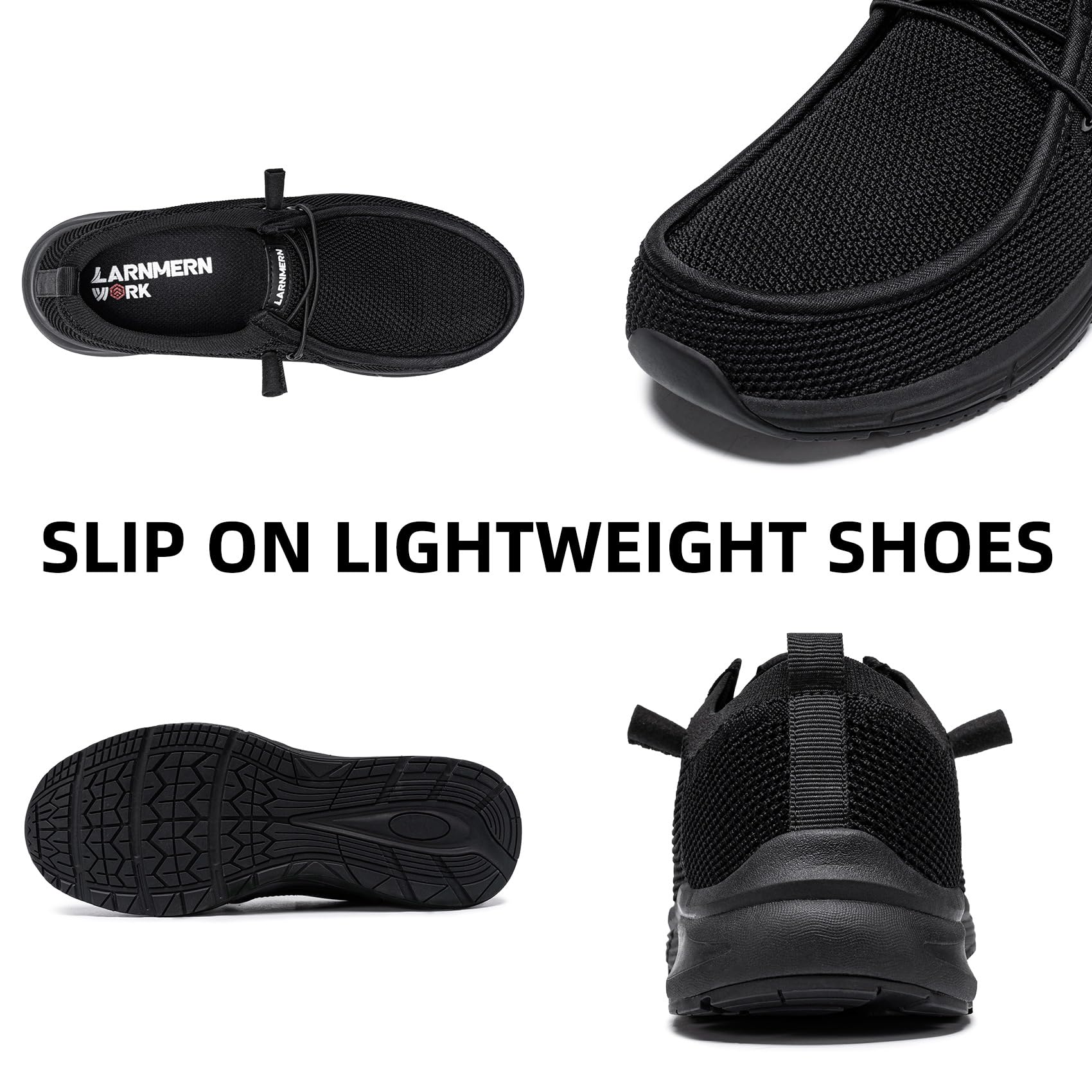 Snapklik.com : Mens Non Slip Shoes Work Slip On Food Service Slip ...