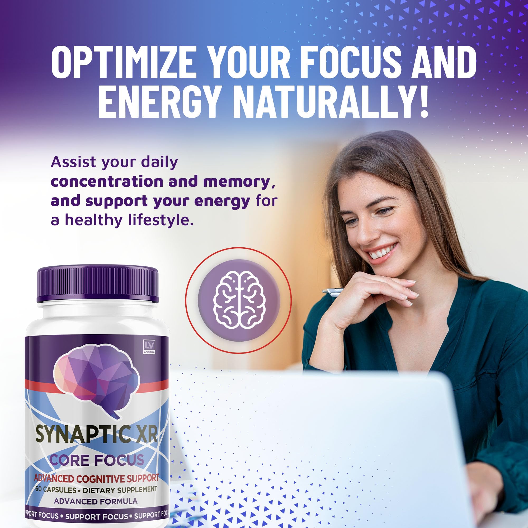 Snapklik.com : (3 Pack) Synaptic XR Capsules, SynapticXR, Synaptic XR Core Focus, Synaptic XR ...