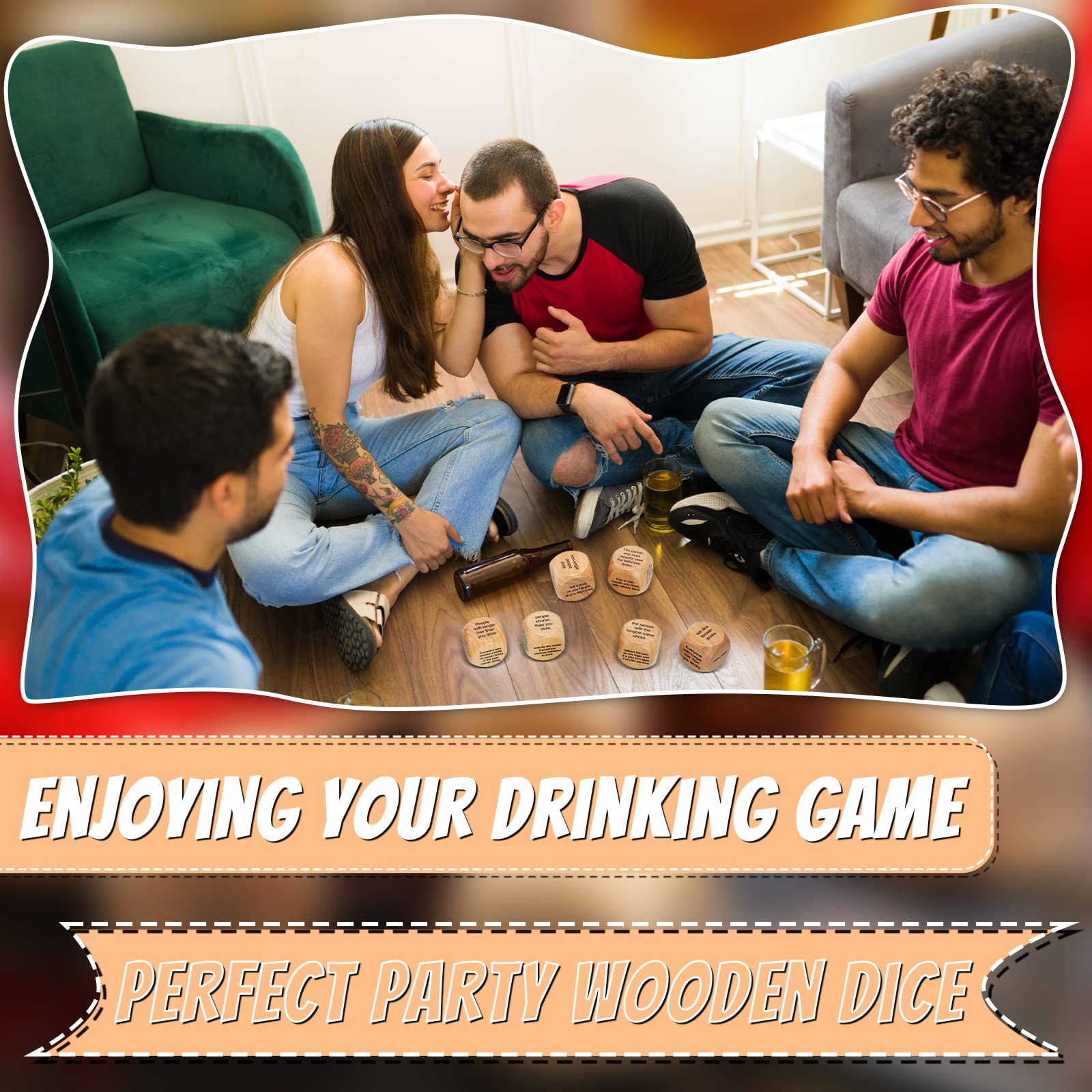 Snapklik.com : Hanaive 6 Pcs Party Drinking Bar Dice Game Resha ...