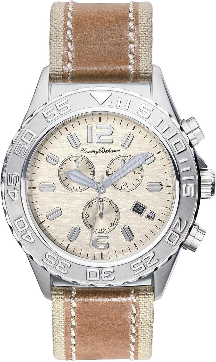 Tommy Bahama Men's TB1034 Silver Trail Chronograph Watch : Amazon.co.uk ...