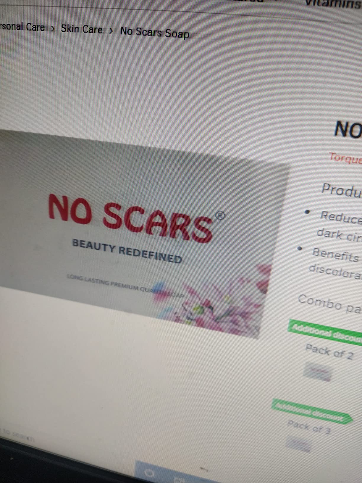 Buy No Scars Beauty Soap For Clean And Moisturized Skin| Acne Control ...