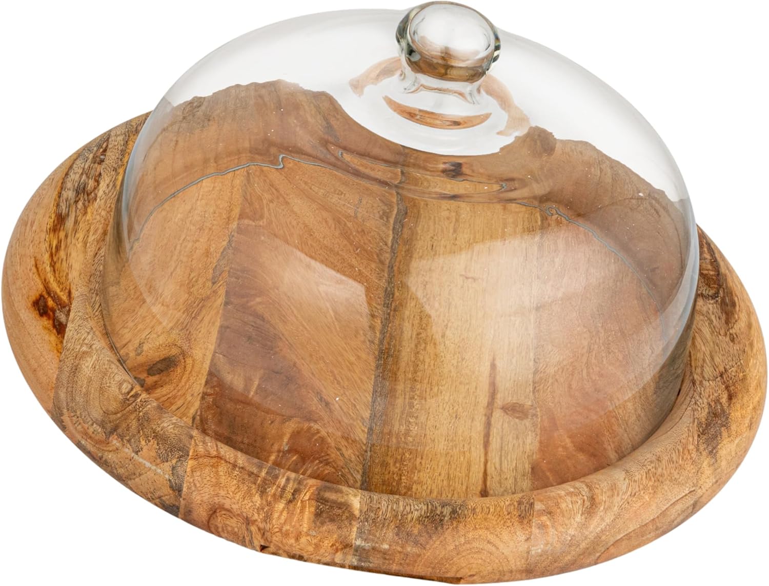 Amazon.com: Creative Co-Op, Clear and Natural Round Glass Cloche with ...