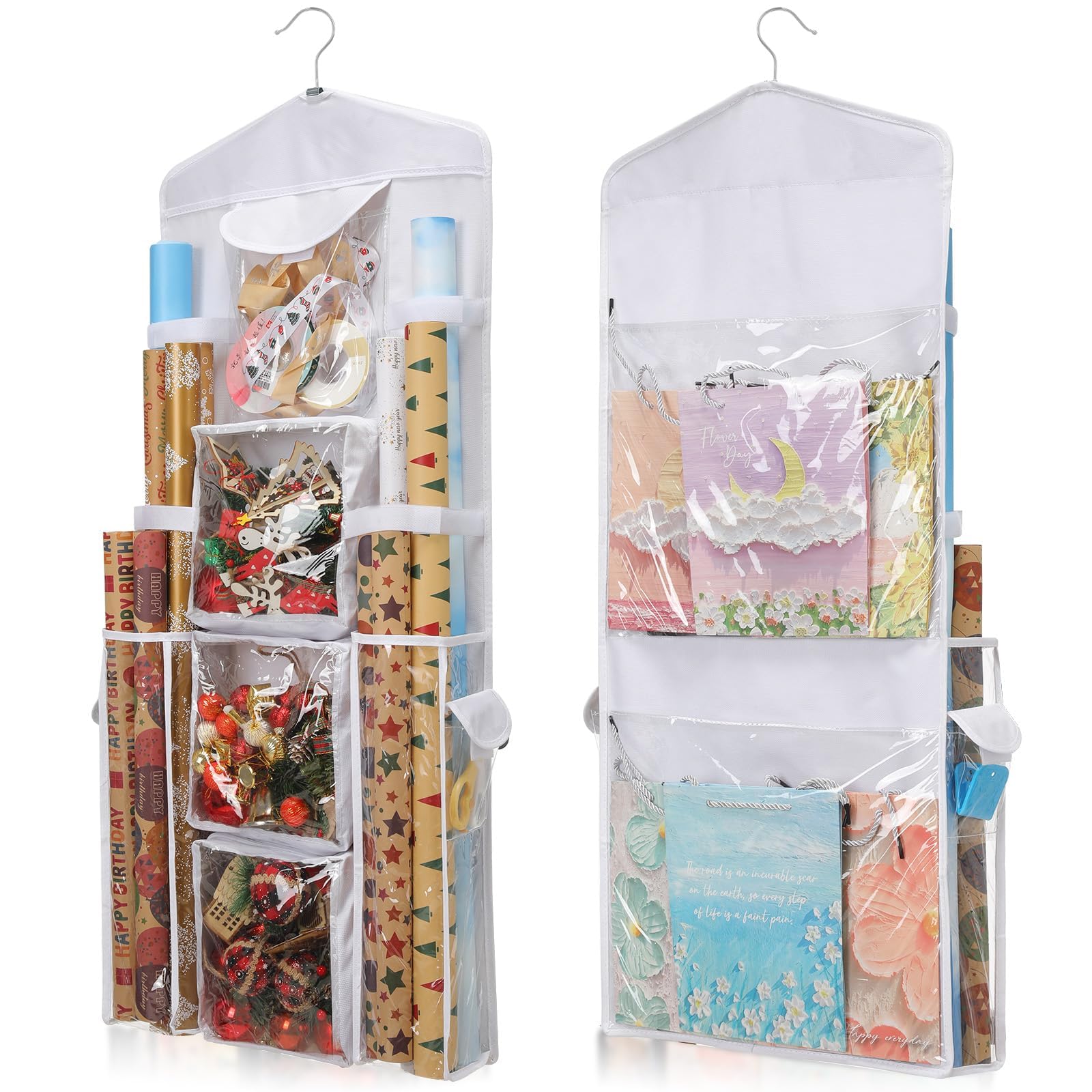 Amazon.com: EXLIFBAG Wrapping Paper Storage, Gift Wrap Organizer Holder ...