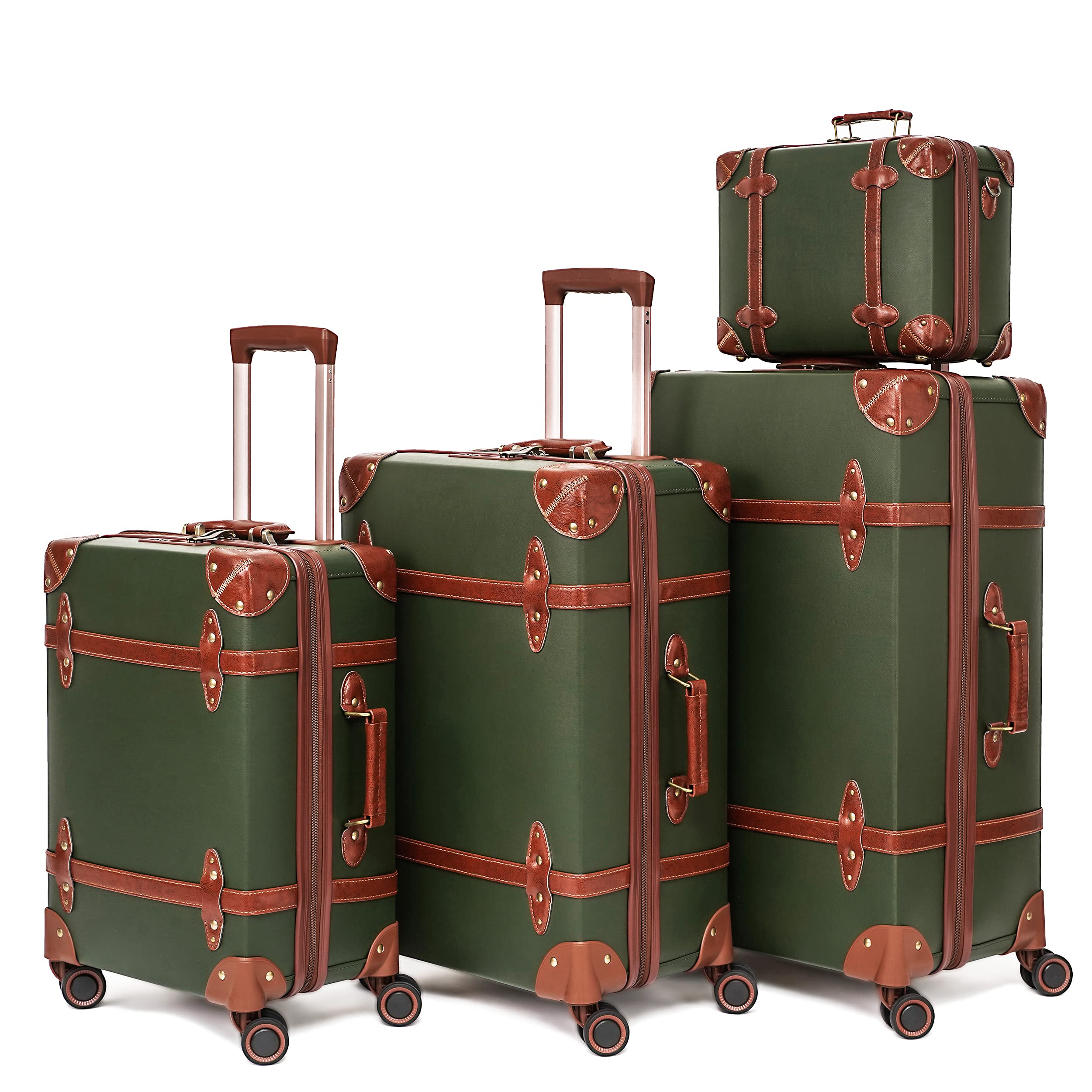 NZBZ Vintage Luggage Sets for Women Men, Retro Suitcase Set, Vintage ...