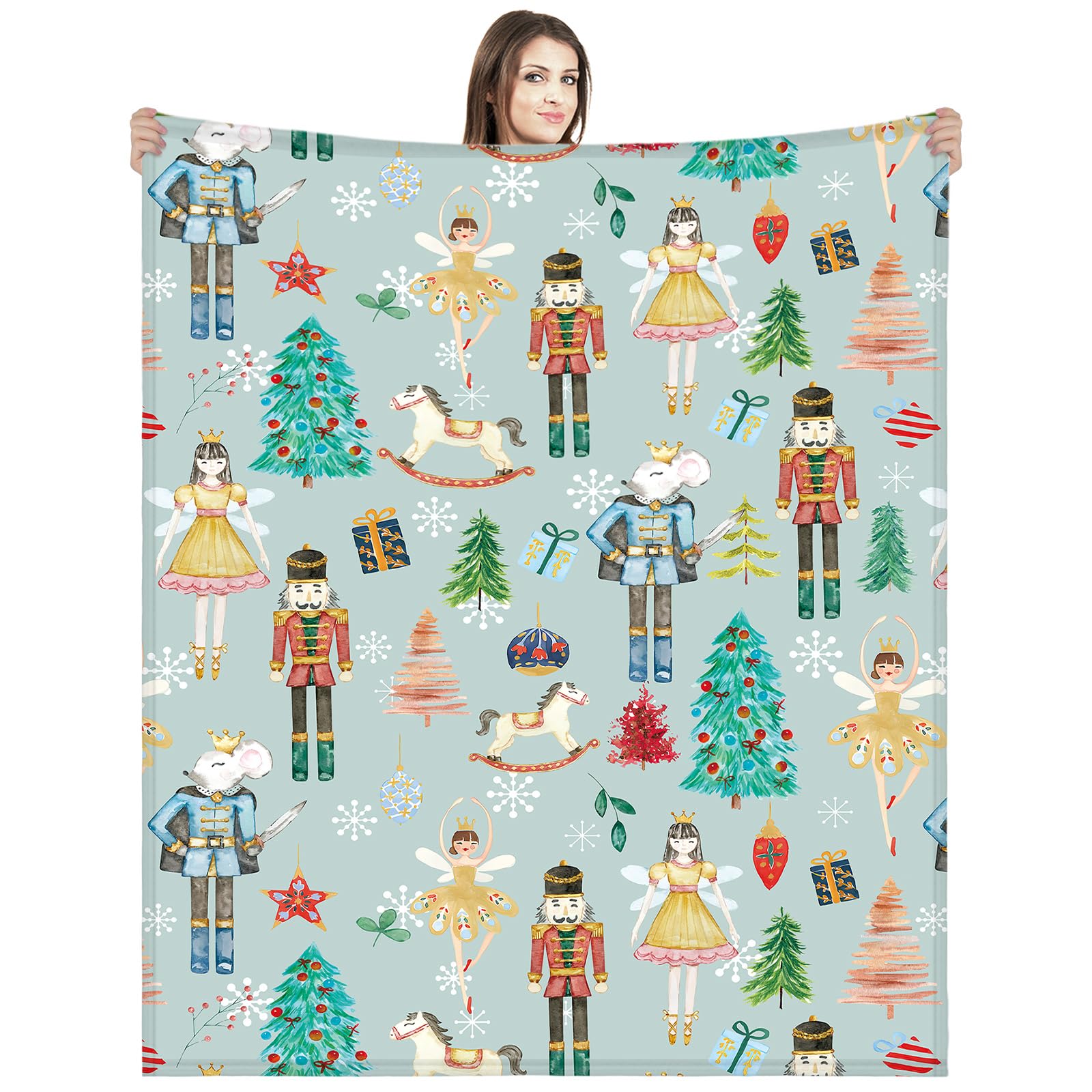 Amazon.com: Buryeah Christmas Nutcracker Throw Blanket Soldier Prince ...