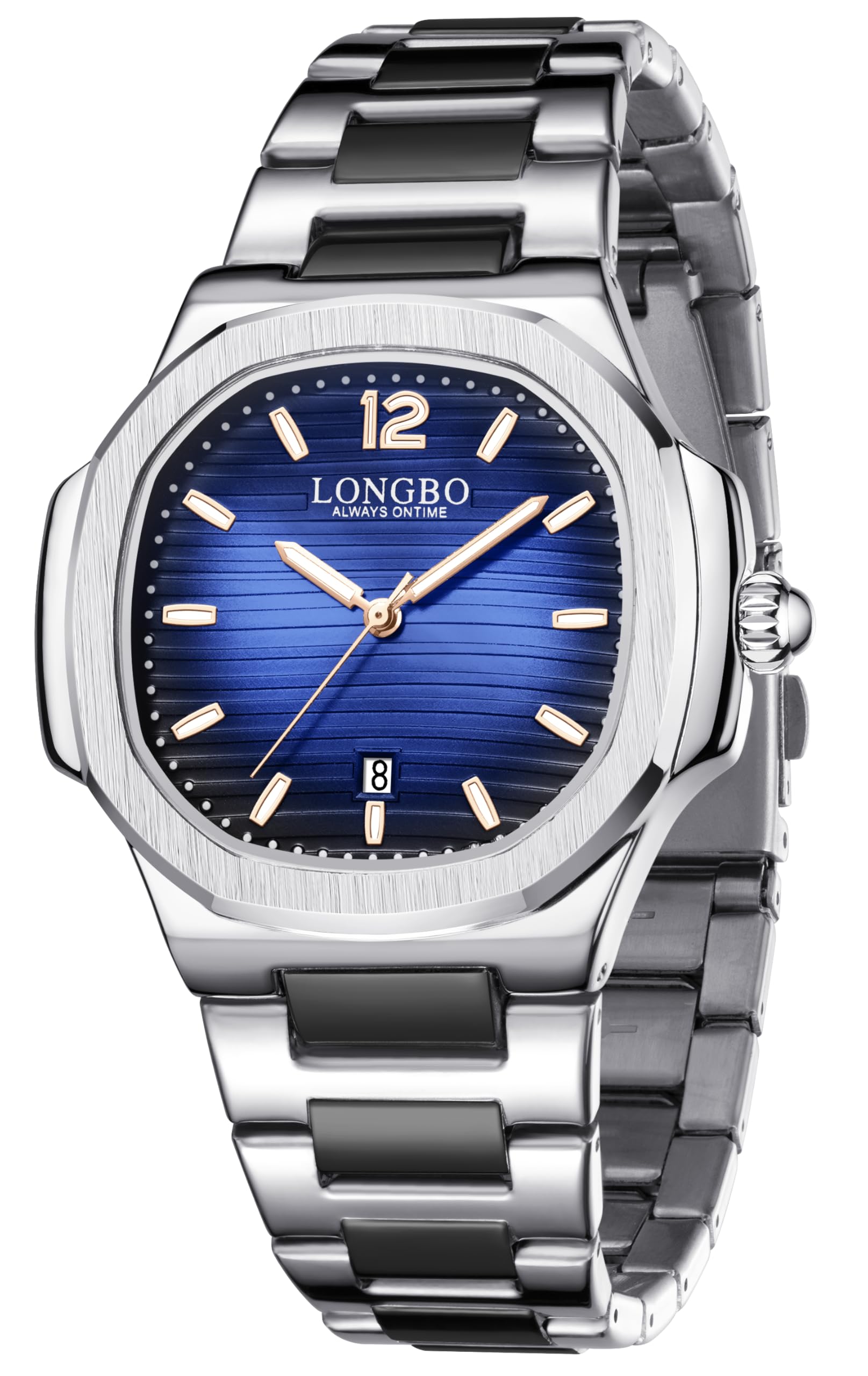 Buy LONGBO Aurelius Analog Watch for Men, Octagonal Case, Brushed Dial ...