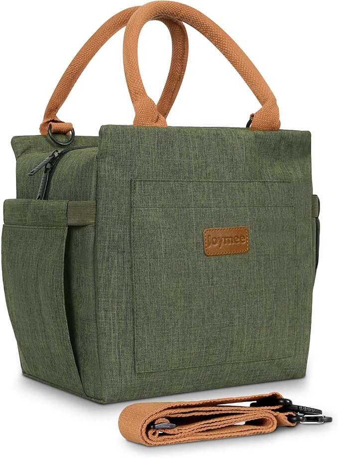 Amazon.com: Joymee Lunch Bag Women Insulated Lunch Box with Adjustable ...