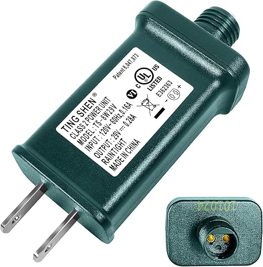 29V LED Power Supply, Christmas Tree Plug Adapter, IP44 Waterproof ...
