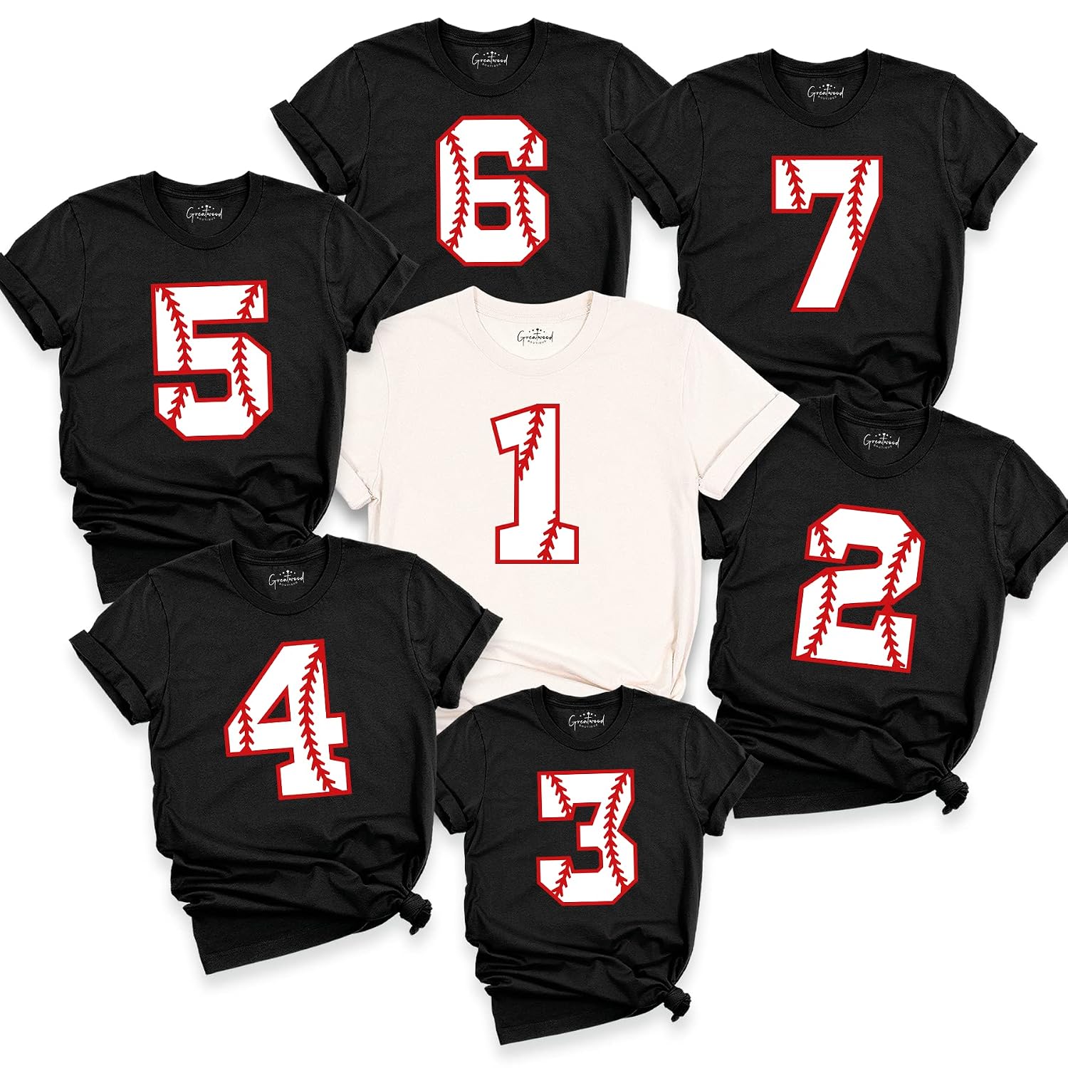 Amazon.com: Custom Baseball Numbers T-Shirt, Baseball Custom Birthday ...