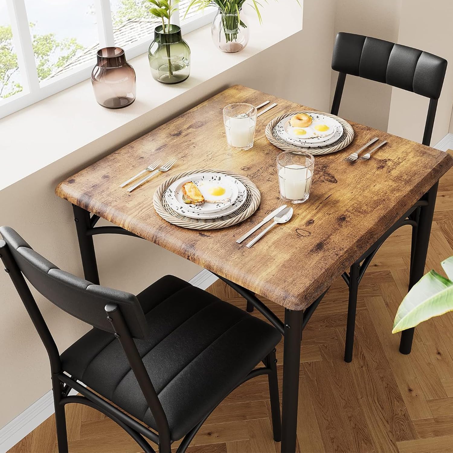 Amazon.com - GAOMON Dining Table Set for 2, Kitchen Table and Chairs ...