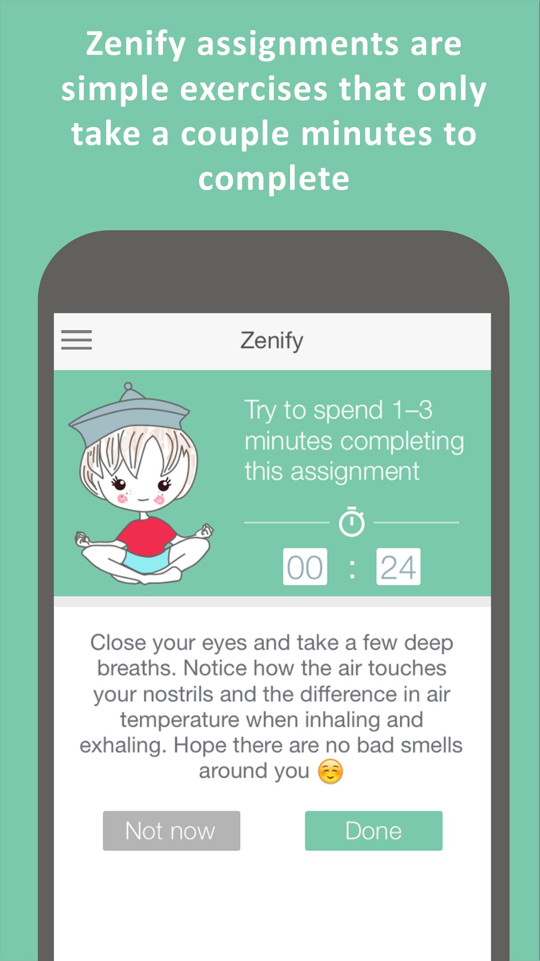 Zenify - Meditation and Mindfulness Training Techniques for peace of mind, stress relief and ...