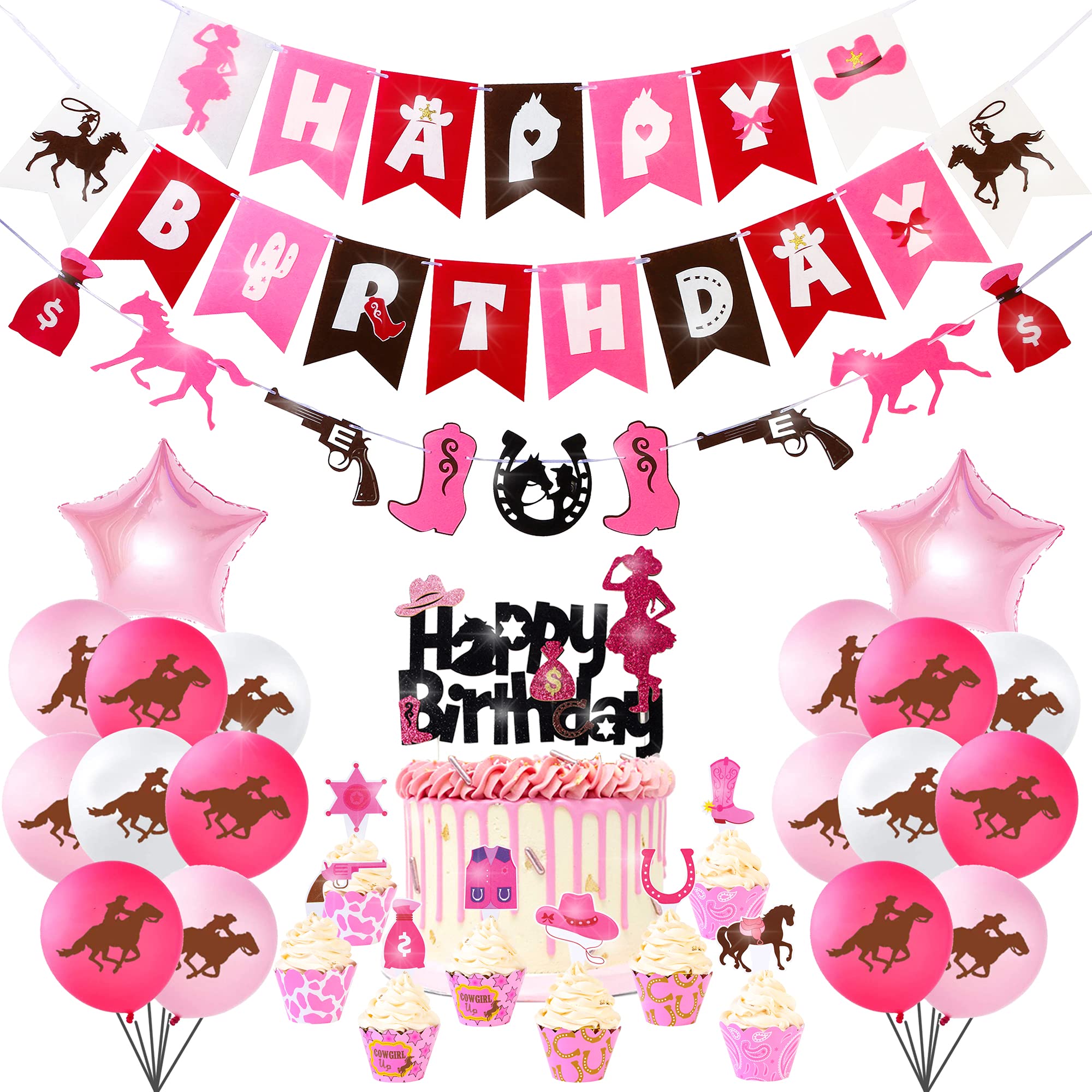 Buy Western Cowgirl Party Decorations Set Cowgirl Theme Happy Birthday ...