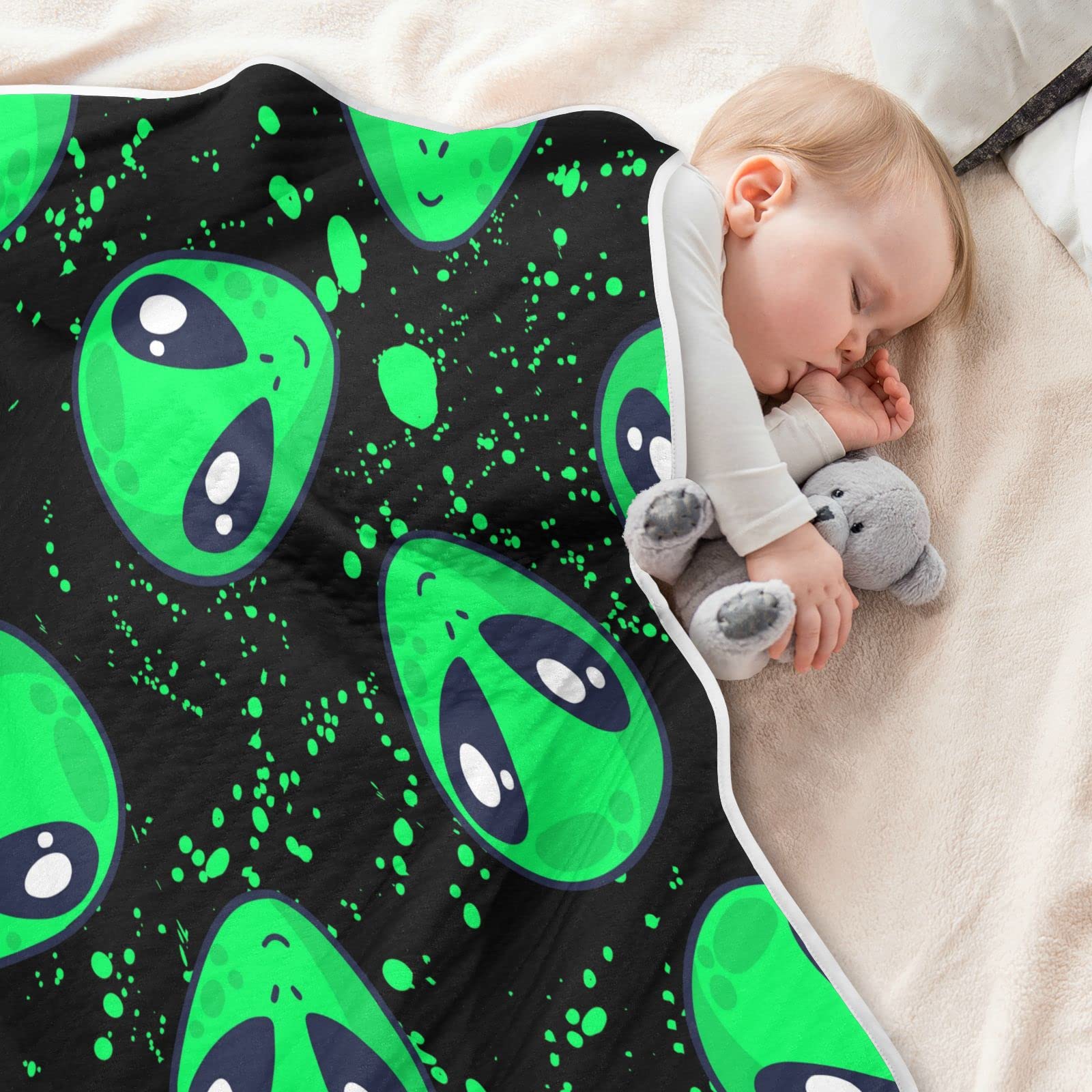Alien Baby Blanket Character Blue Reversible Baby Lovey | Disney Alien