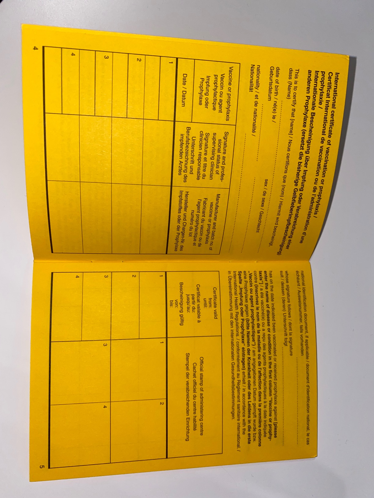 WEIDEBACH® Impfpass Standard, Version 2021 mit Extraseite für aktuelle ...