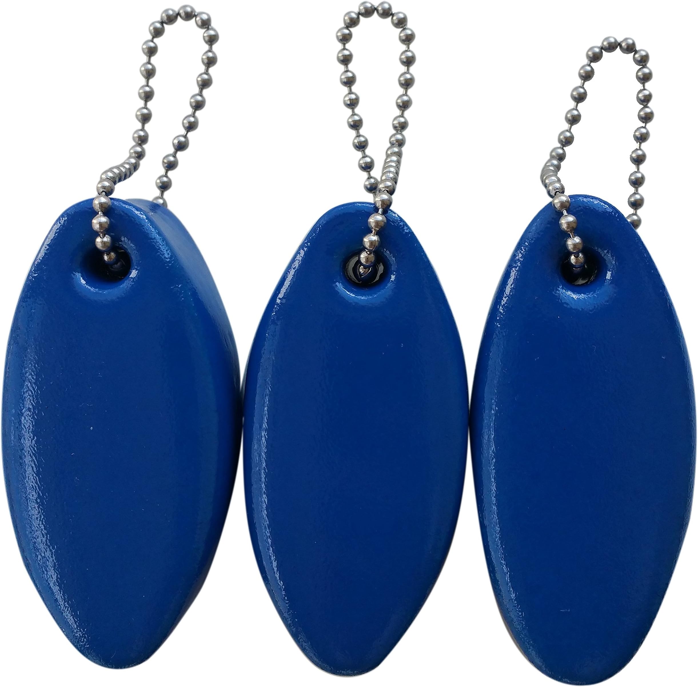 Amazon.com: JQuad 3 Pack BLUE Floating Keychain key floats Vinyl ...
