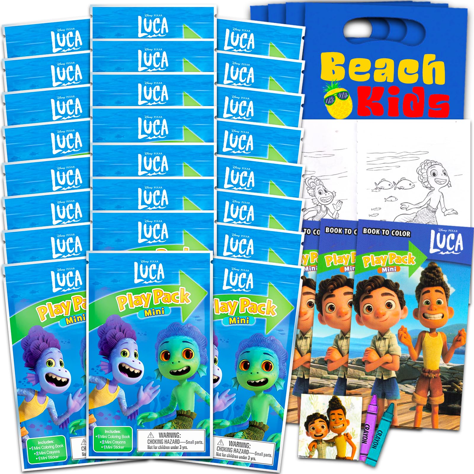 Amazon.com: Disney Luca Mini Party Favors Set for Kids - Bundle with 24 ...